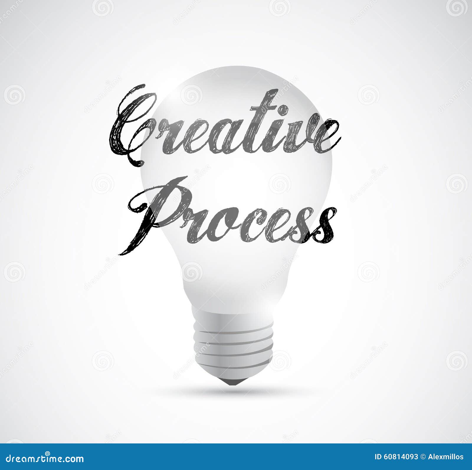 Creatief Proces Lightbulb Teken Stock Illustratie - Illustration of ...