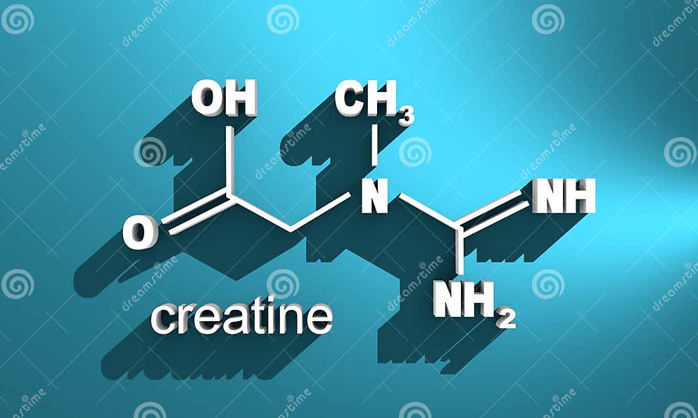 Creatine chemical formula stock illustration. Illustration of science ...