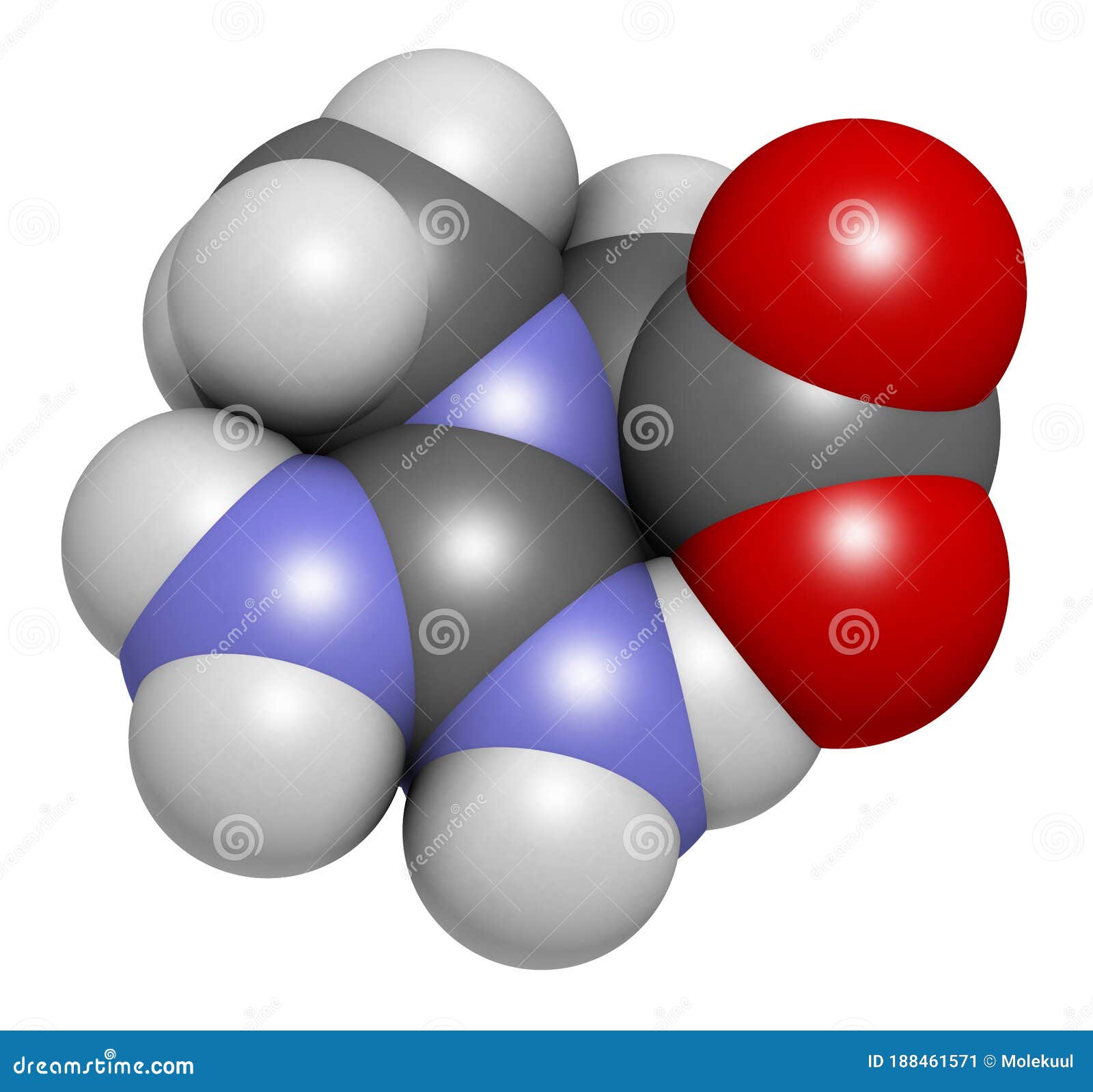 Creatine Molecule, 3D Rendering. Often Used in Food Supplements Stock ...