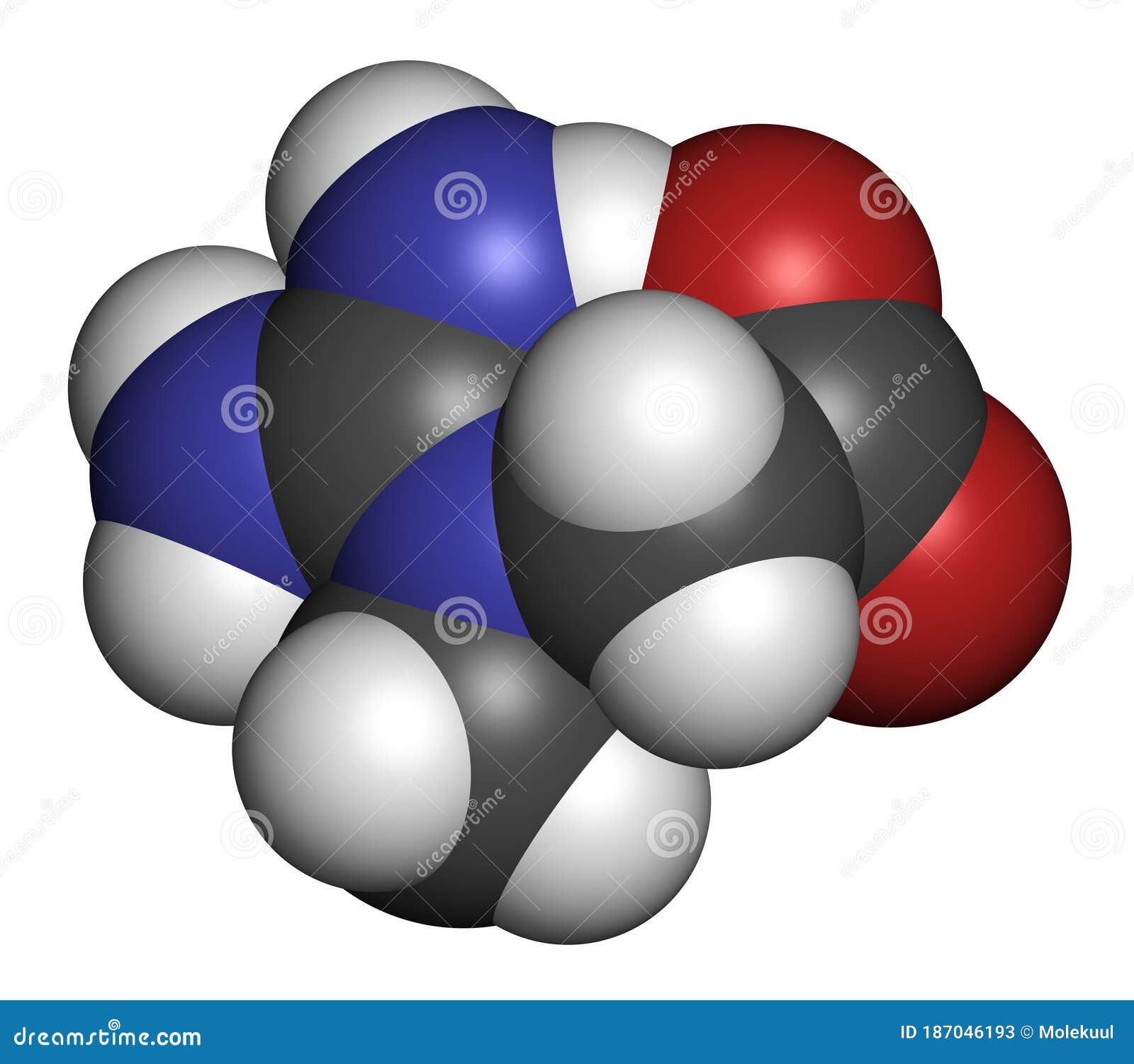 Creatine Molecule. Often Used in Food Supplements. 3D Rendering Stock ...