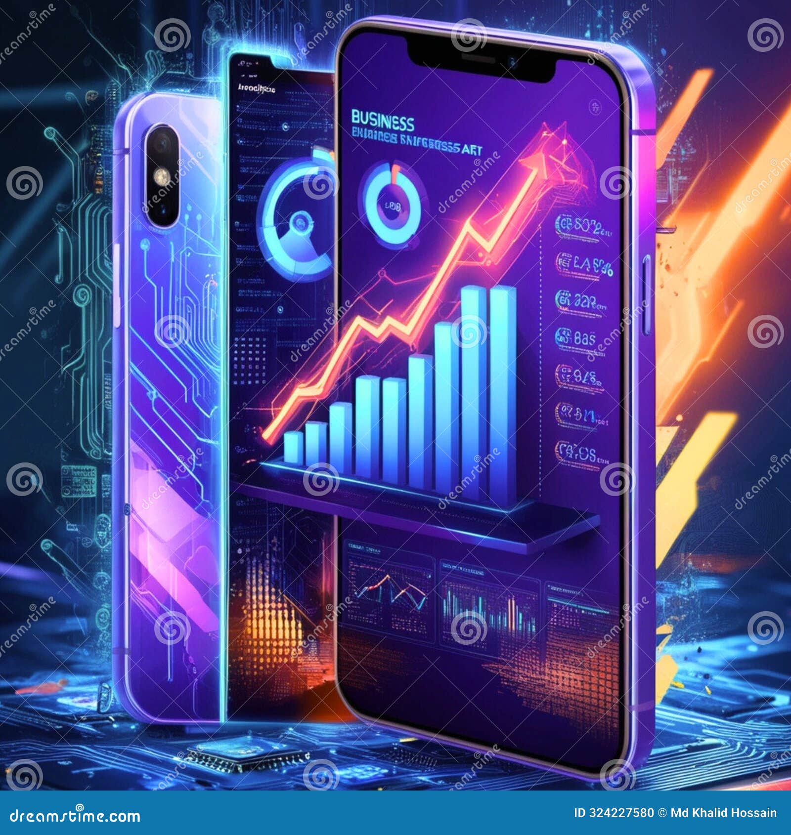 Creating an Abstract, Futuristic Circuit Board Technology Processing ...