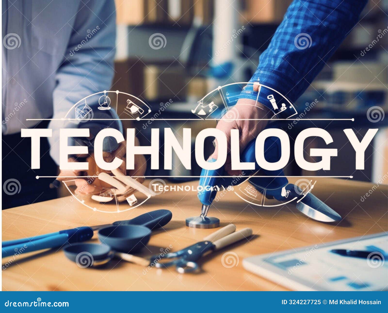 Creating an Abstract, Futuristic Circuit Board Technology Processing ...