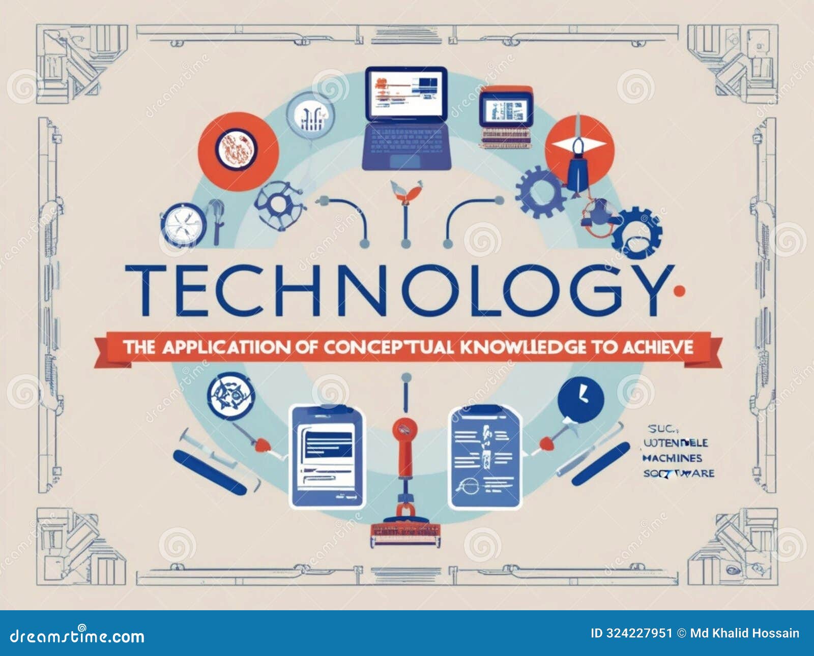 Creating an Abstract, Futuristic Circuit Board Technology Processing ...