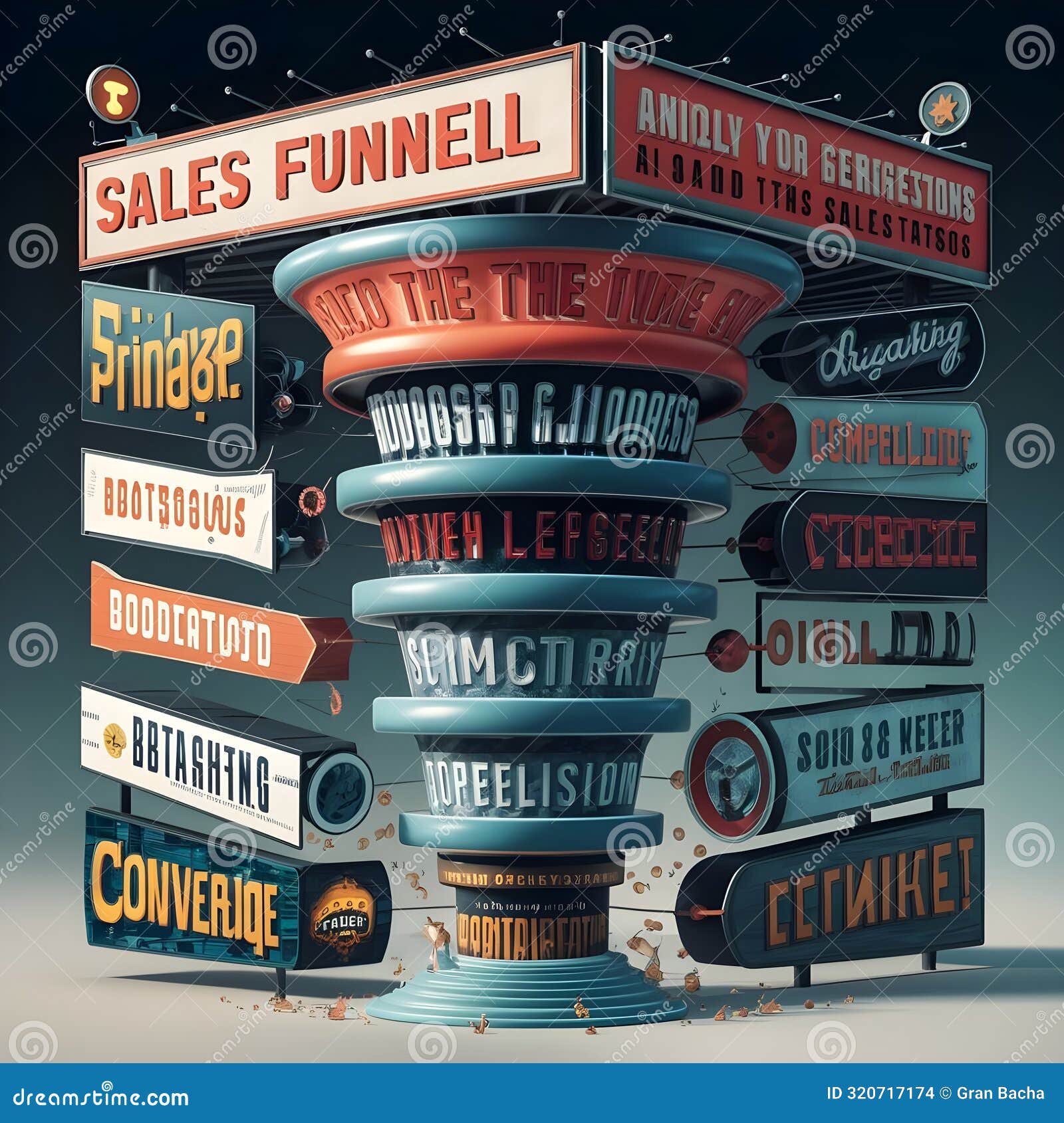Creating Ads for Different Stages of the Sales Funnel Stock Photo ... Creating Ads for Different Stages of the Sales Funnel Stock Photo ...