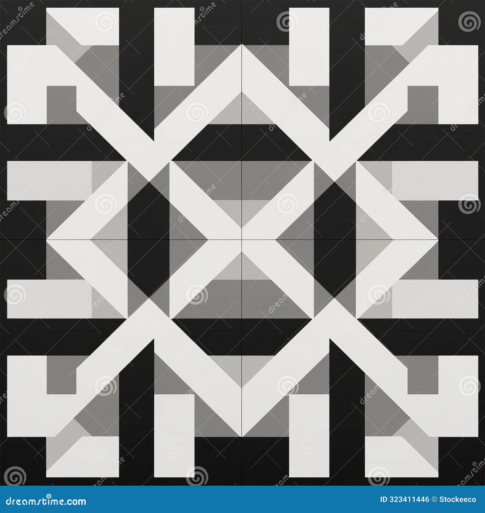 Creating Alternating Black and White Twill Weave Patterns Grids Stock ...