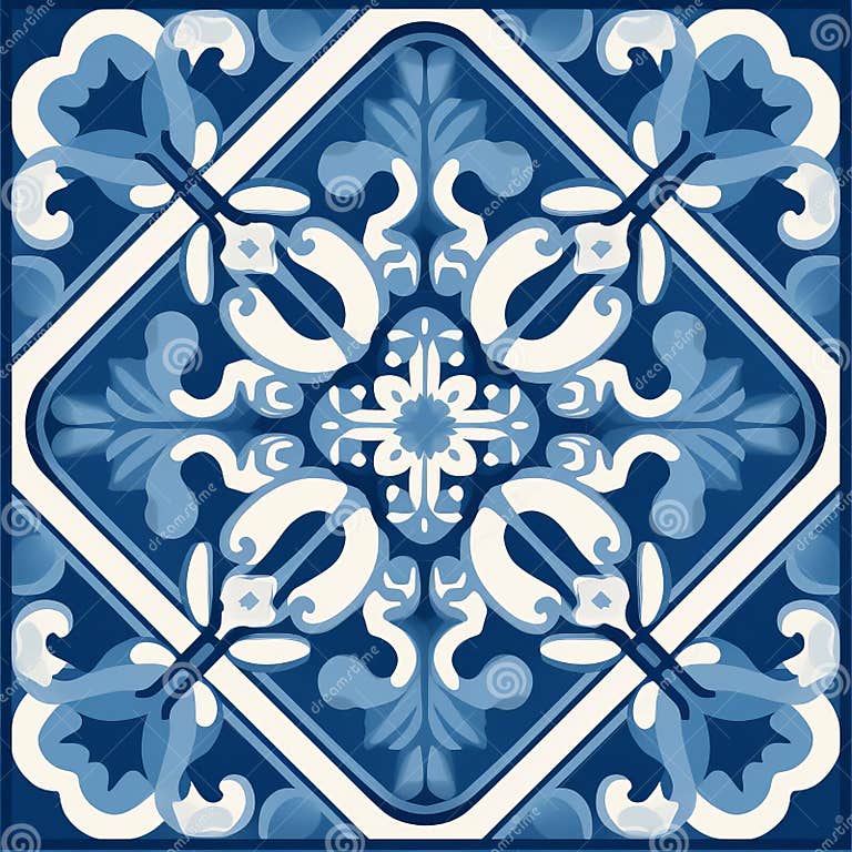 Creating Alternating Blue Squares Grid Pattern in Damask Design Stock ...