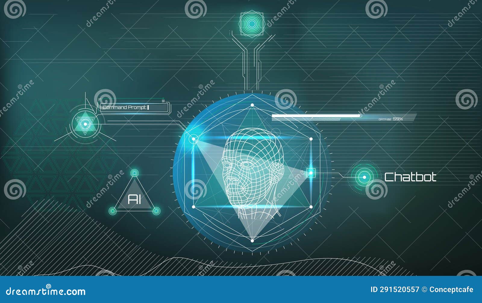 Vector Infographics about Intelligent Face Recognition. Stock ...