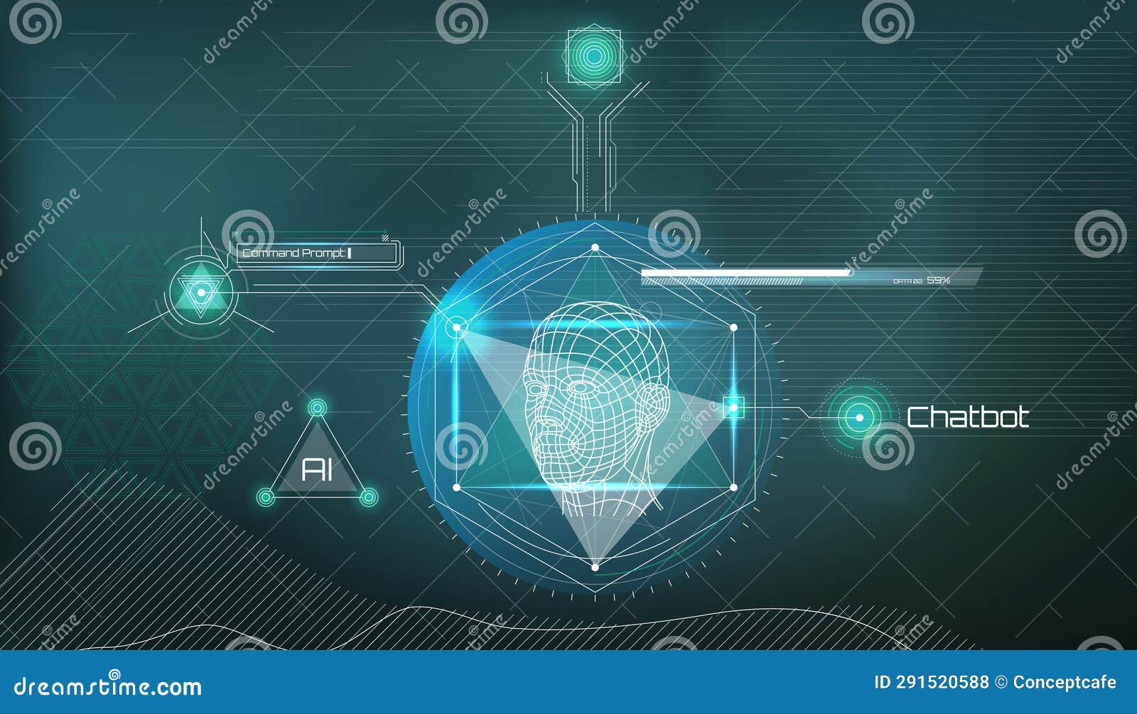 Vector Infographics about Intelligent Face Recognition. Stock ...