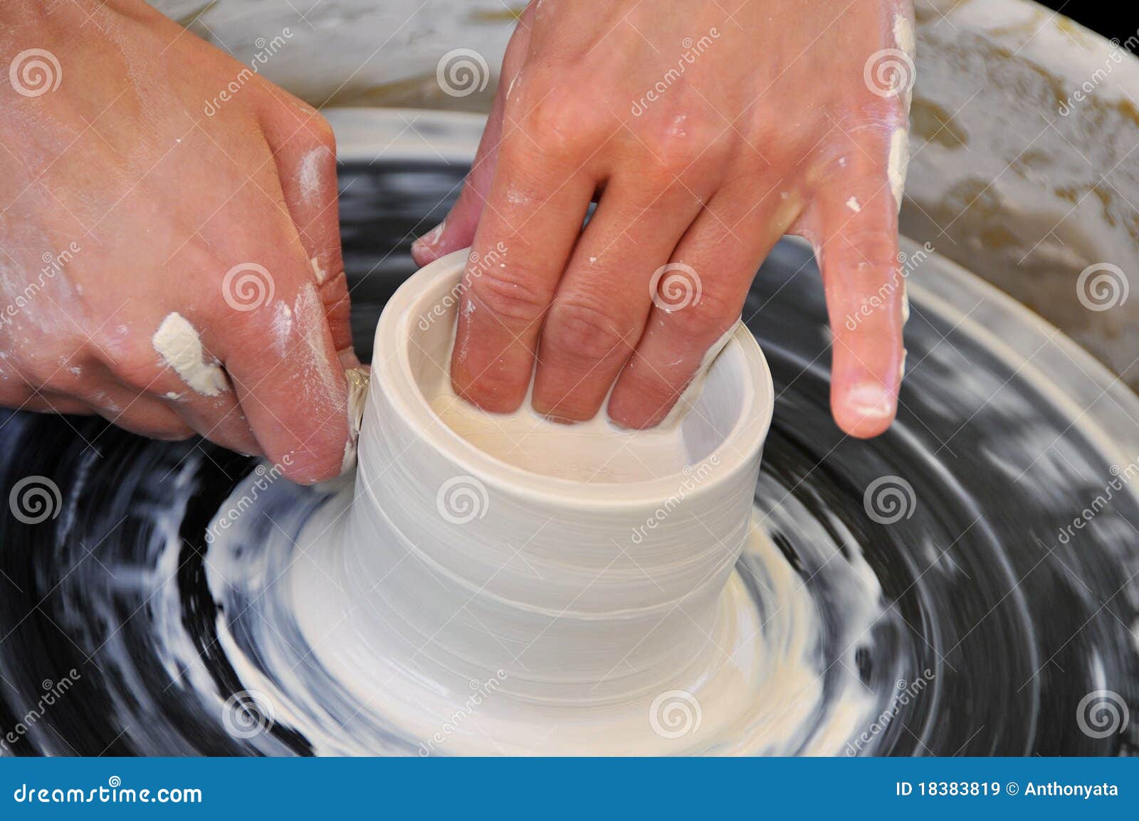 Creating Artistic Pottery stock image. Image of skill - 18383819
