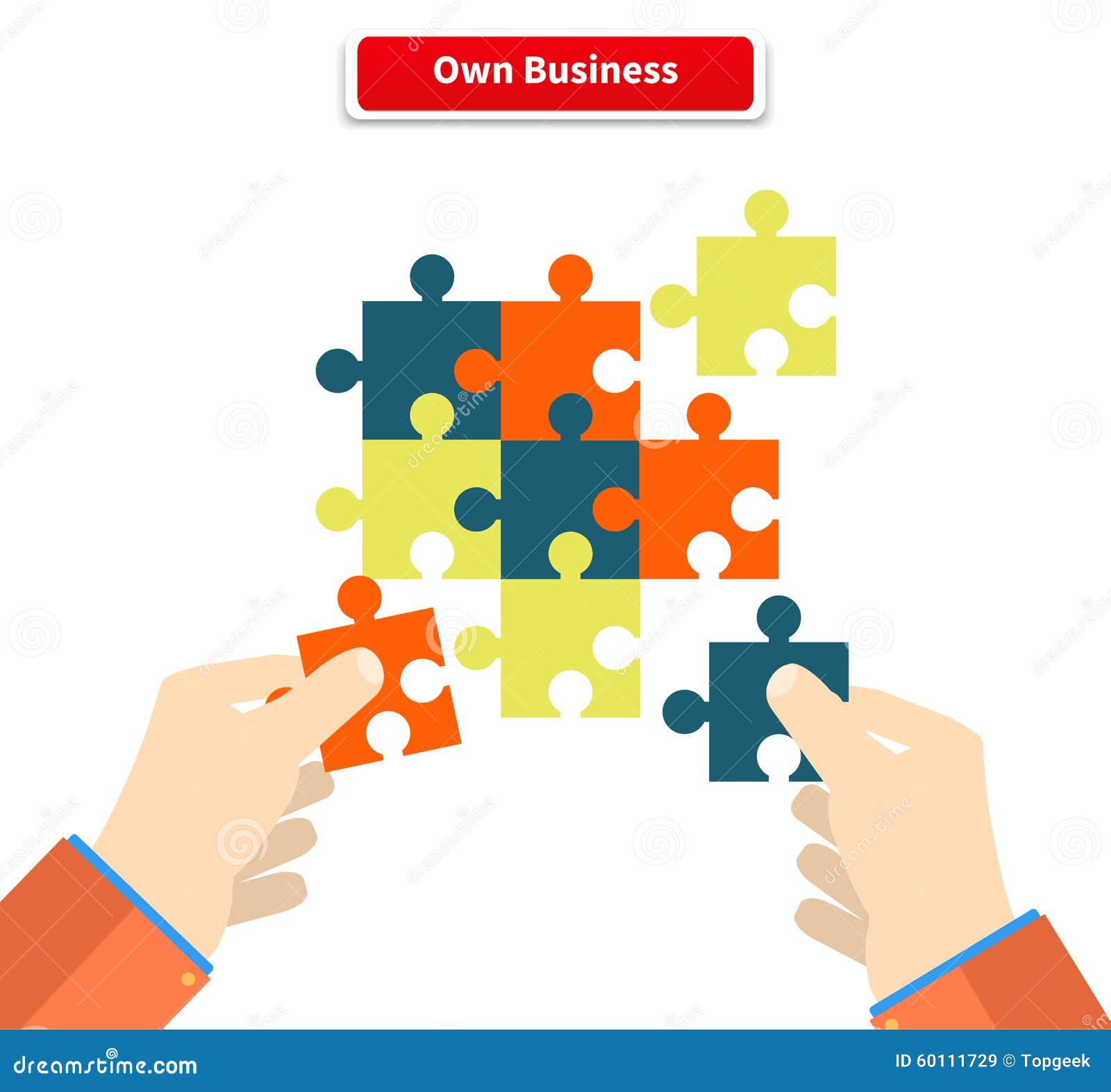 Creating or Building Own Business Concept Stock Vector - Illustration ...