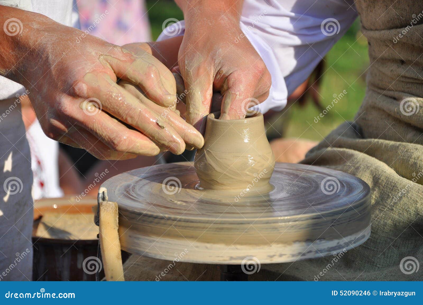 Creating Ceramic Cup by Potter Stock Photo - Image of creativity, beach ...