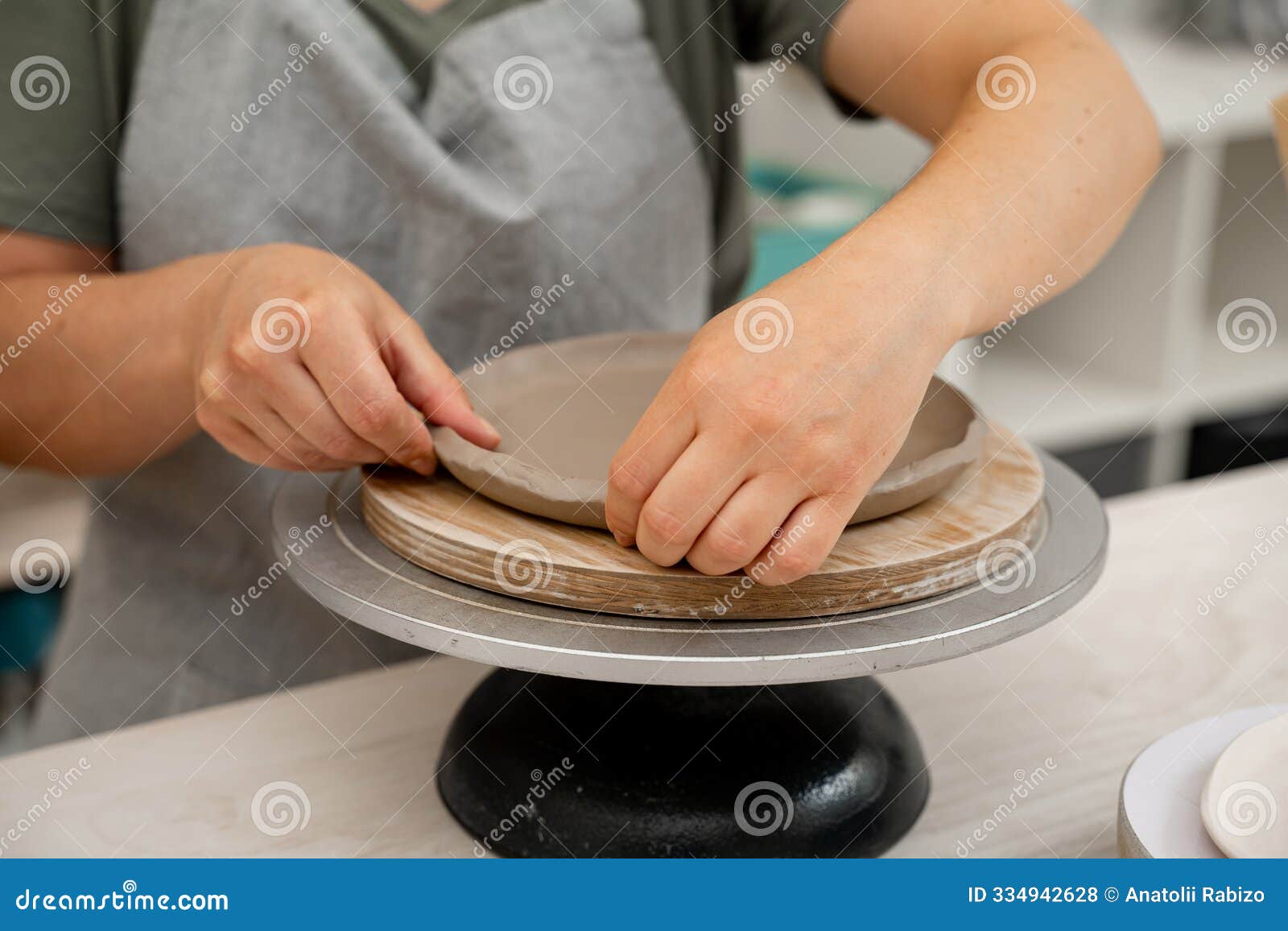 Creating Ceramic Products from Flat Sheets of Clay. Using Hands To ...