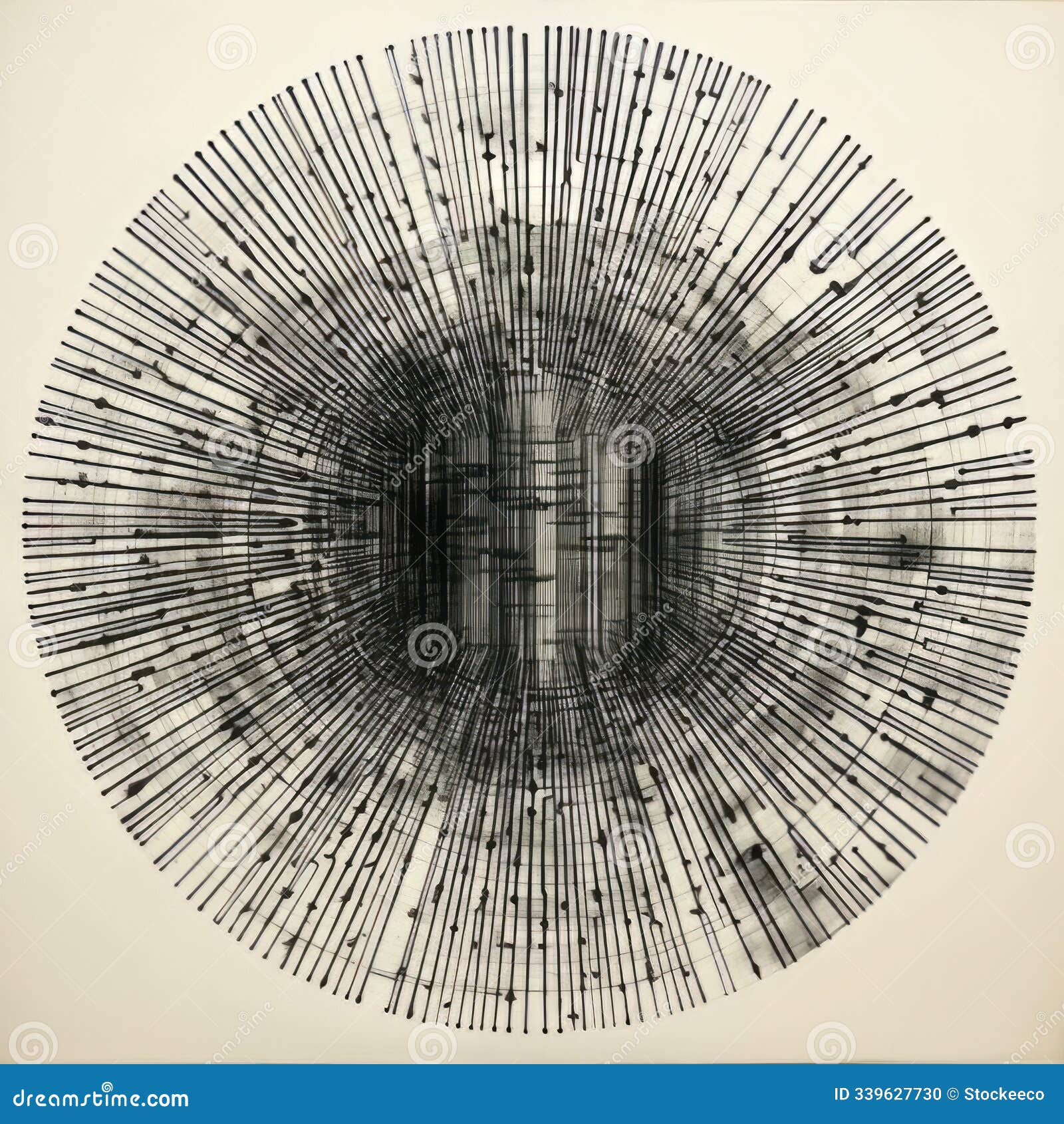 Creating Circular Barcode Image with Black and White Ink Stock ...
