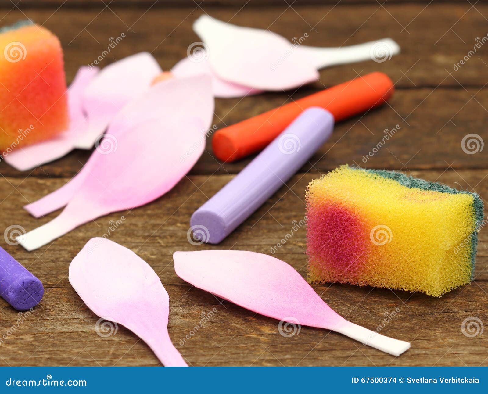 Creating Colors of Sponge Rubber. Stock Photo - Image of cloth ...