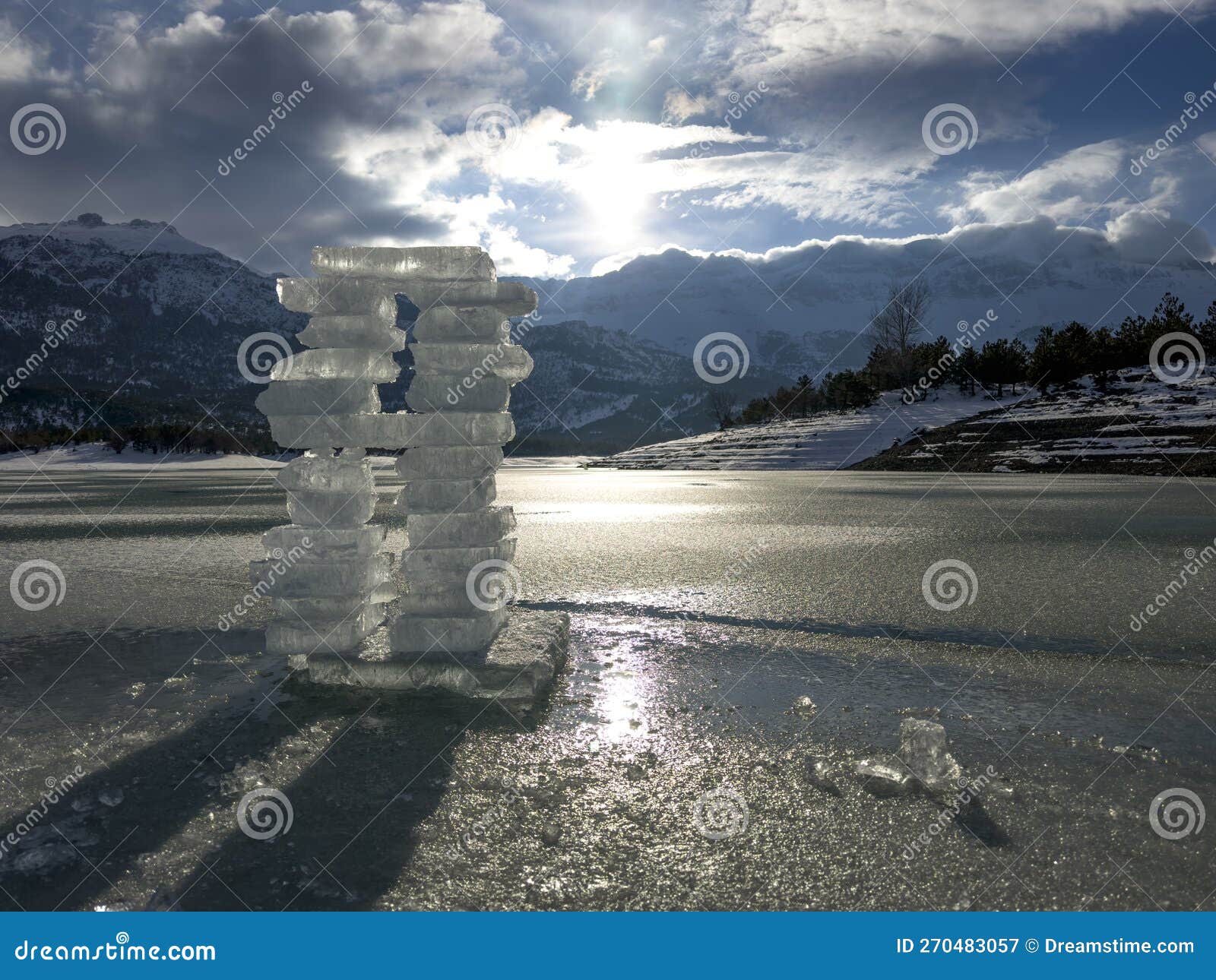 Creating Creative Designs with Ice Patterns in Nature Stock Image ...