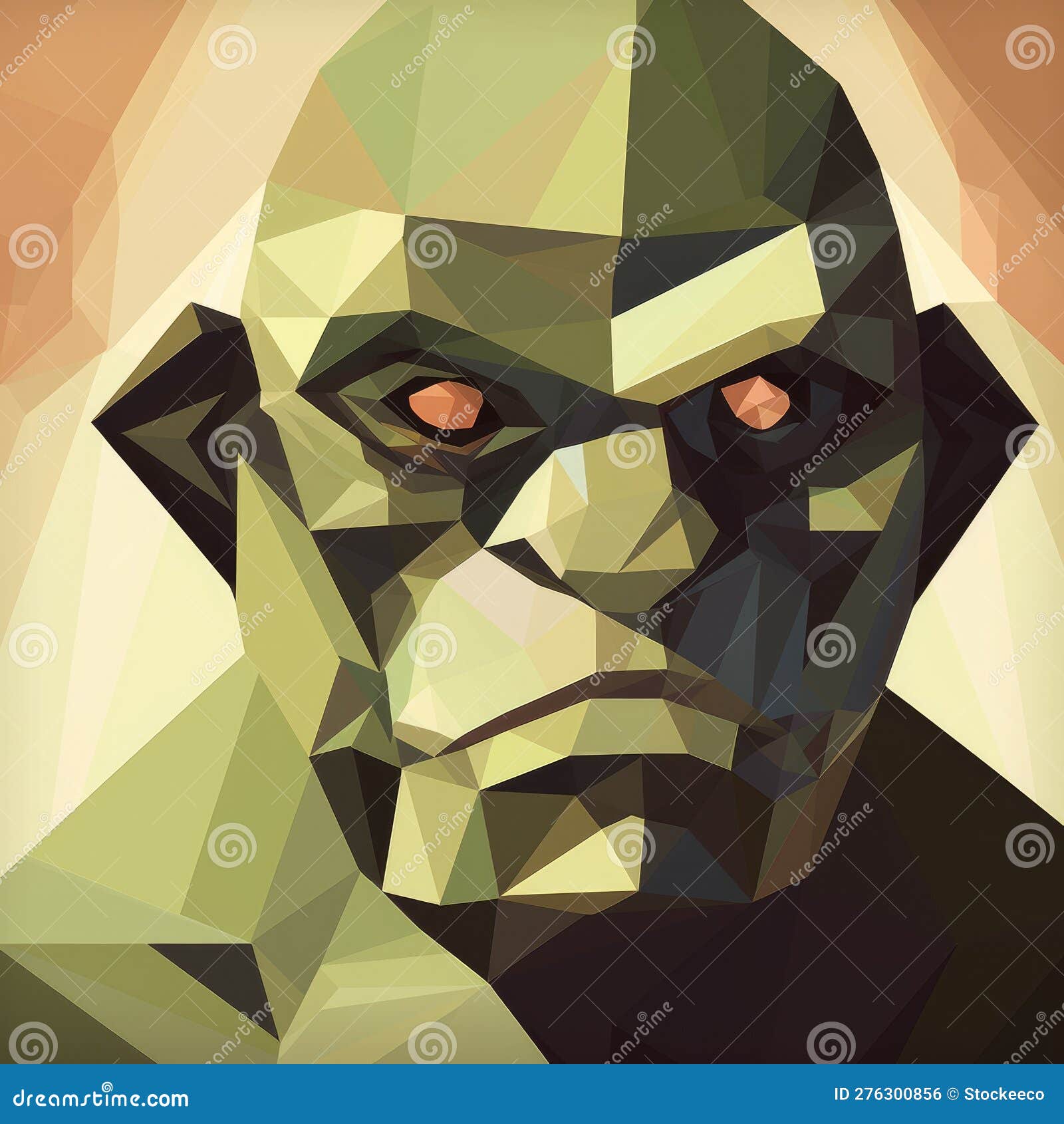 Creating a Cubist-style Orc with Minimal Lines Stock Illustration ...