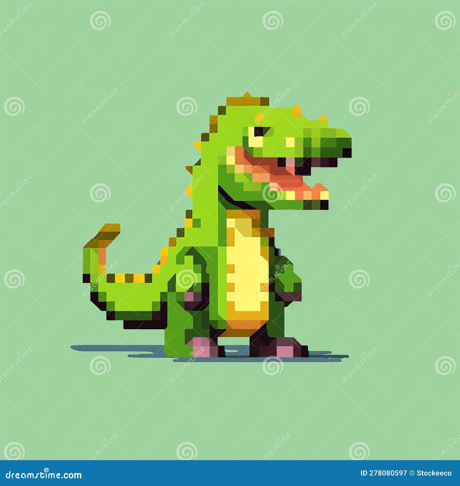 Creating a Cute Crocodile Character in Minecraft with Pixel Art Stock ...
