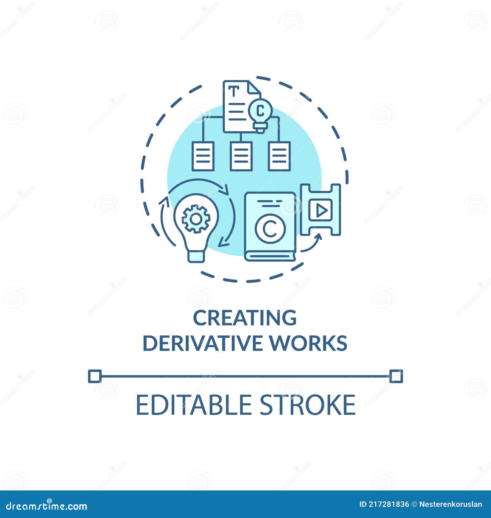 Creating Derivative Works Concept Icon Vector Illustration ... Creating Derivative Works Concept Icon Vector Illustration ...