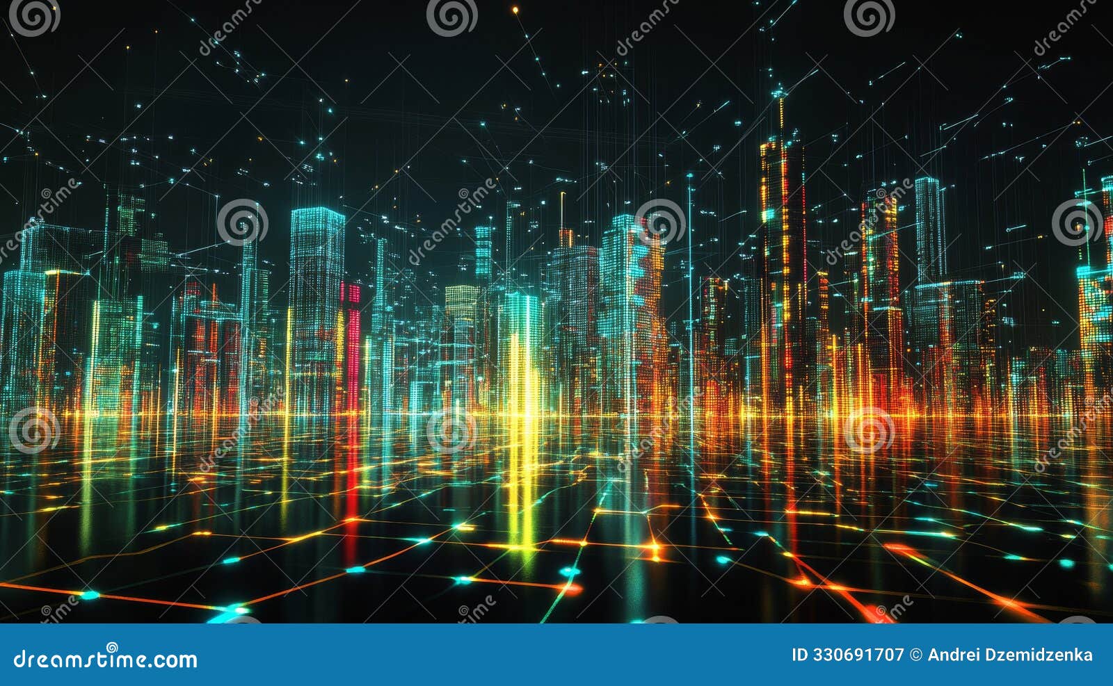 Creating Digital Backgrounds for Tech AI Data Audio Graphics Stock ...