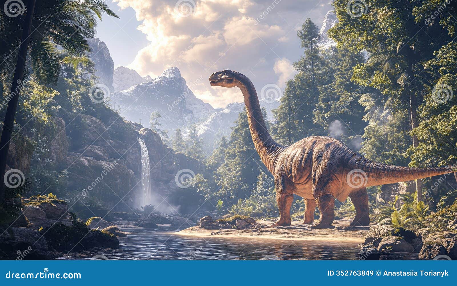 Dinosaur 3d Rendering, Tyrannosaurus Rex Swim Royalty-Free Stock Image ...
