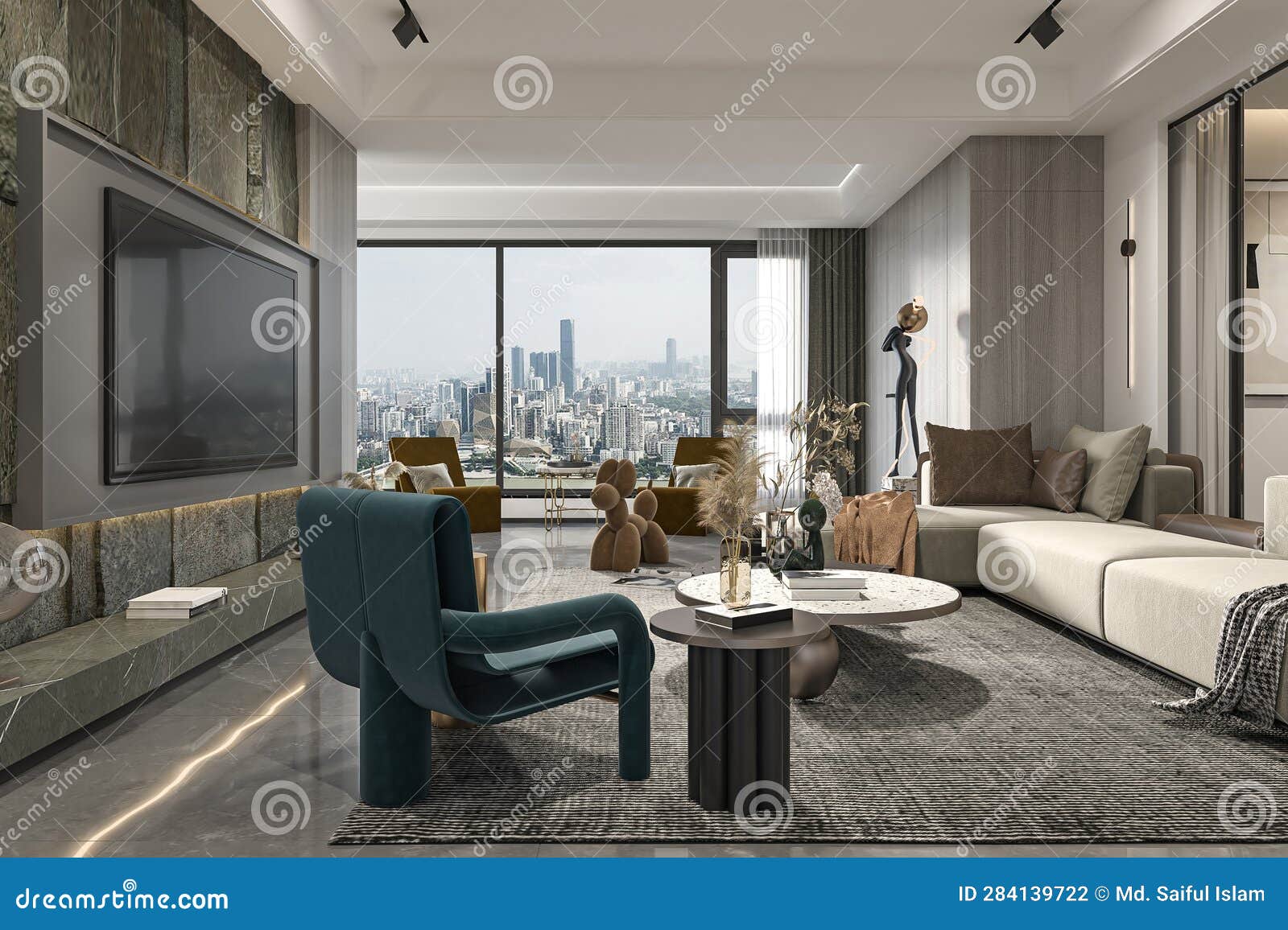 Creating a Focal Point Statement Wall Ideas for Your Living Room Stock ...