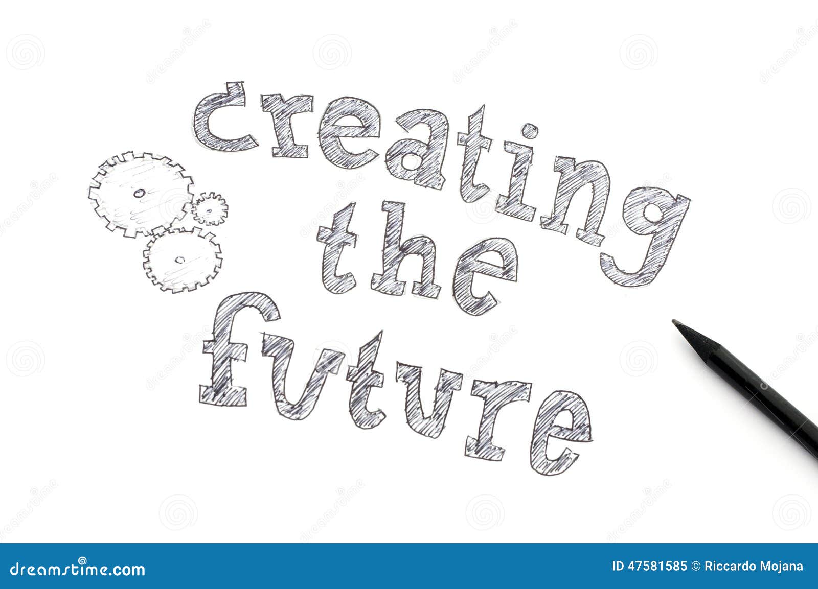 Creating the Future Concept Stock Illustration - Illustration of hand ...