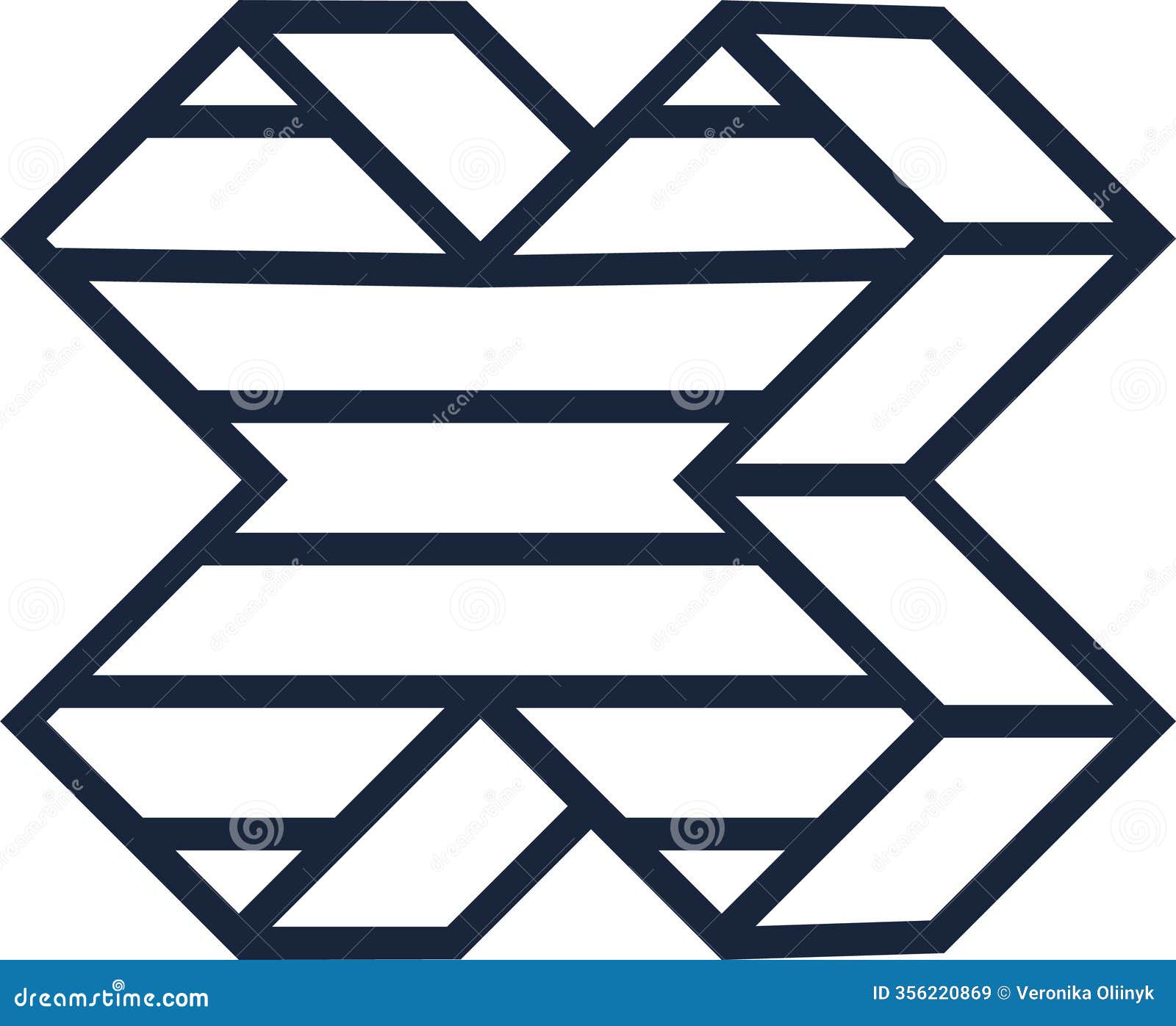 Impossible Figure. Optical Illusion Shapes. Optical Art. 3d ...