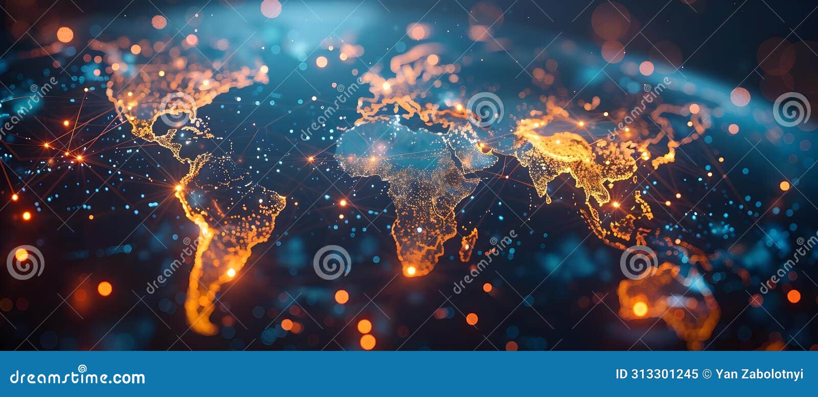 Creating a Global Blue World Effect: an Animated Map with Glowing ...