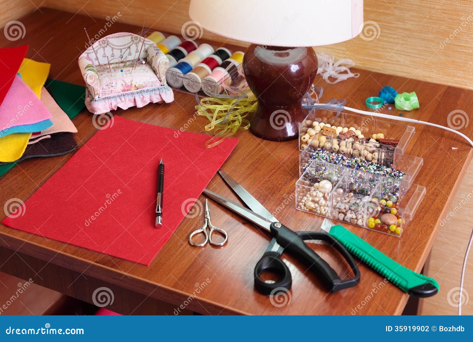 Creating of Handicraft Felted Angel Figure Stock Photo - Image of ...