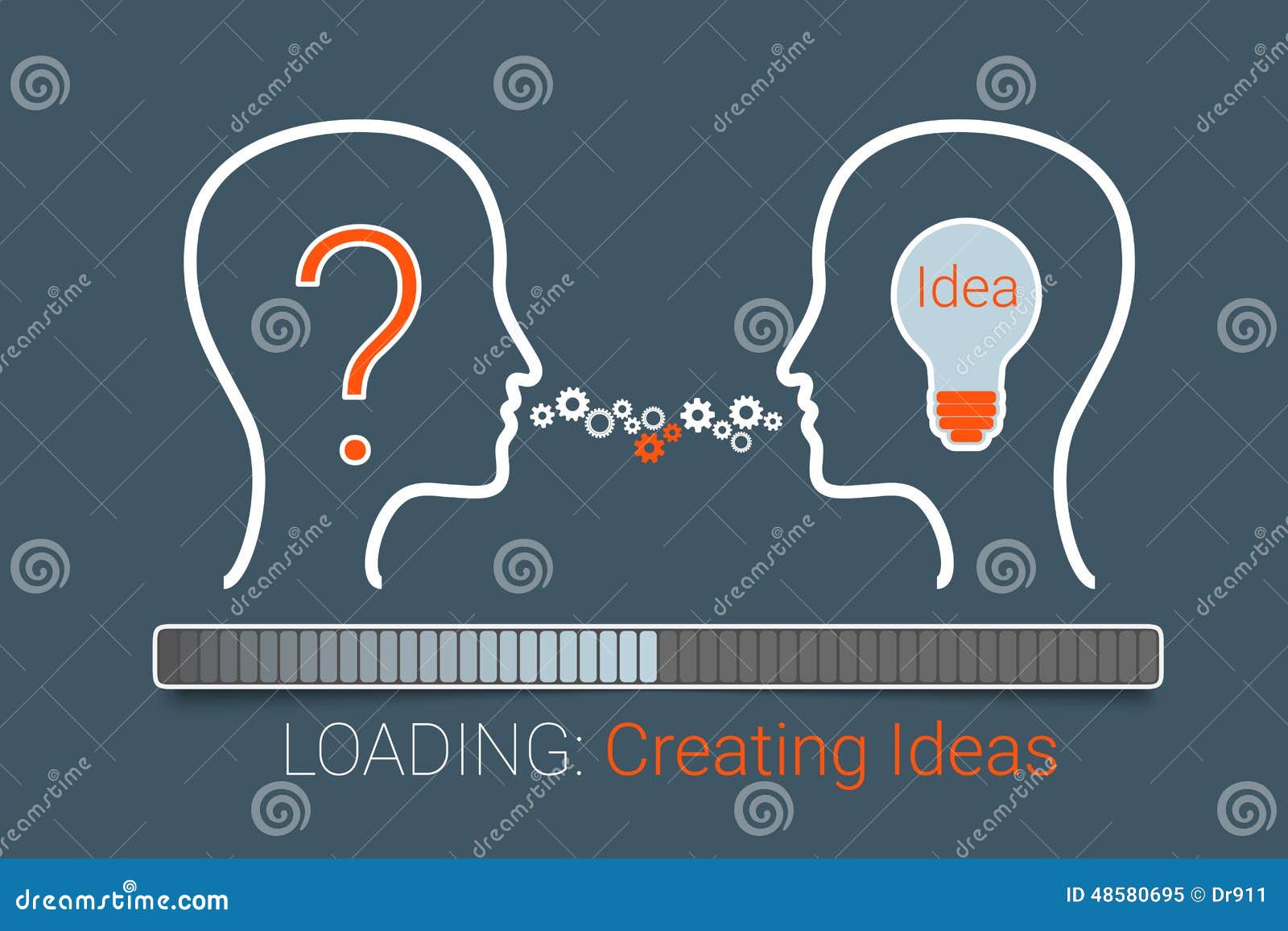 Creating Idea stock vector. Illustration of people, inspiration - 48580695