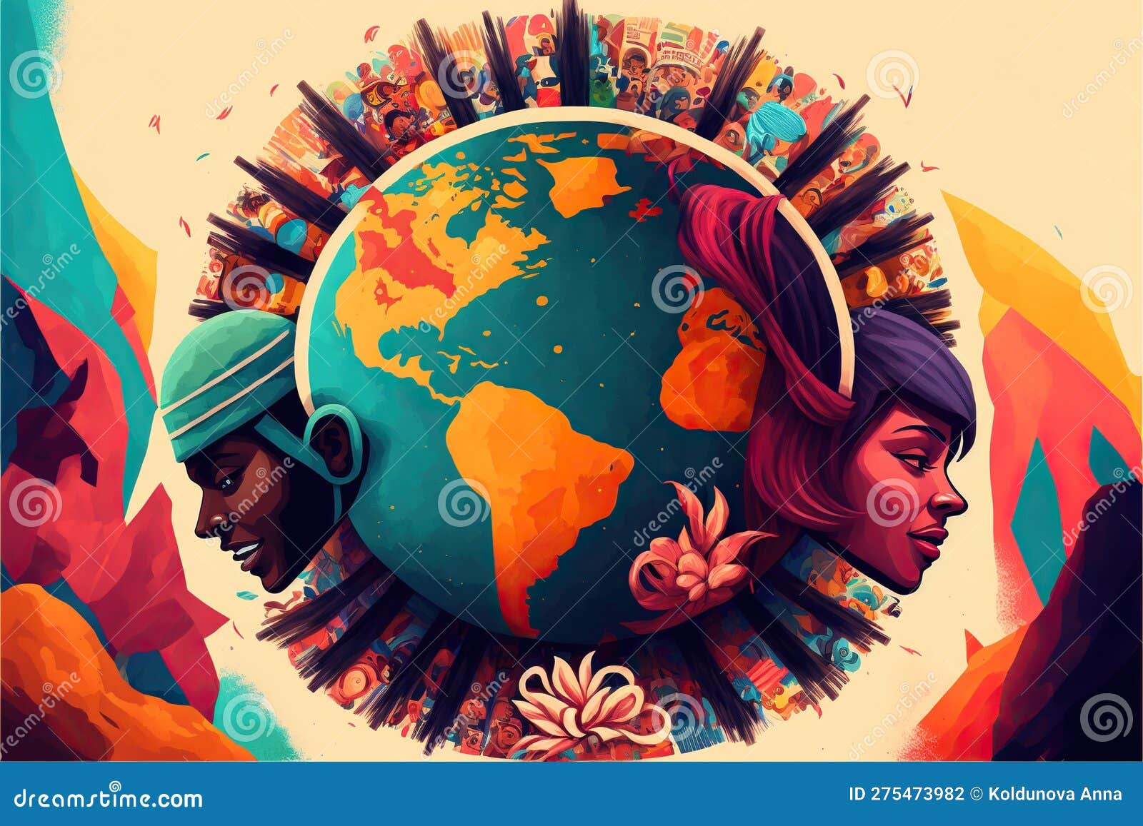 Creating an Illustration of a Unified Global Community, Created with ... Creating an Illustration of a Unified Global Community, Created with ...