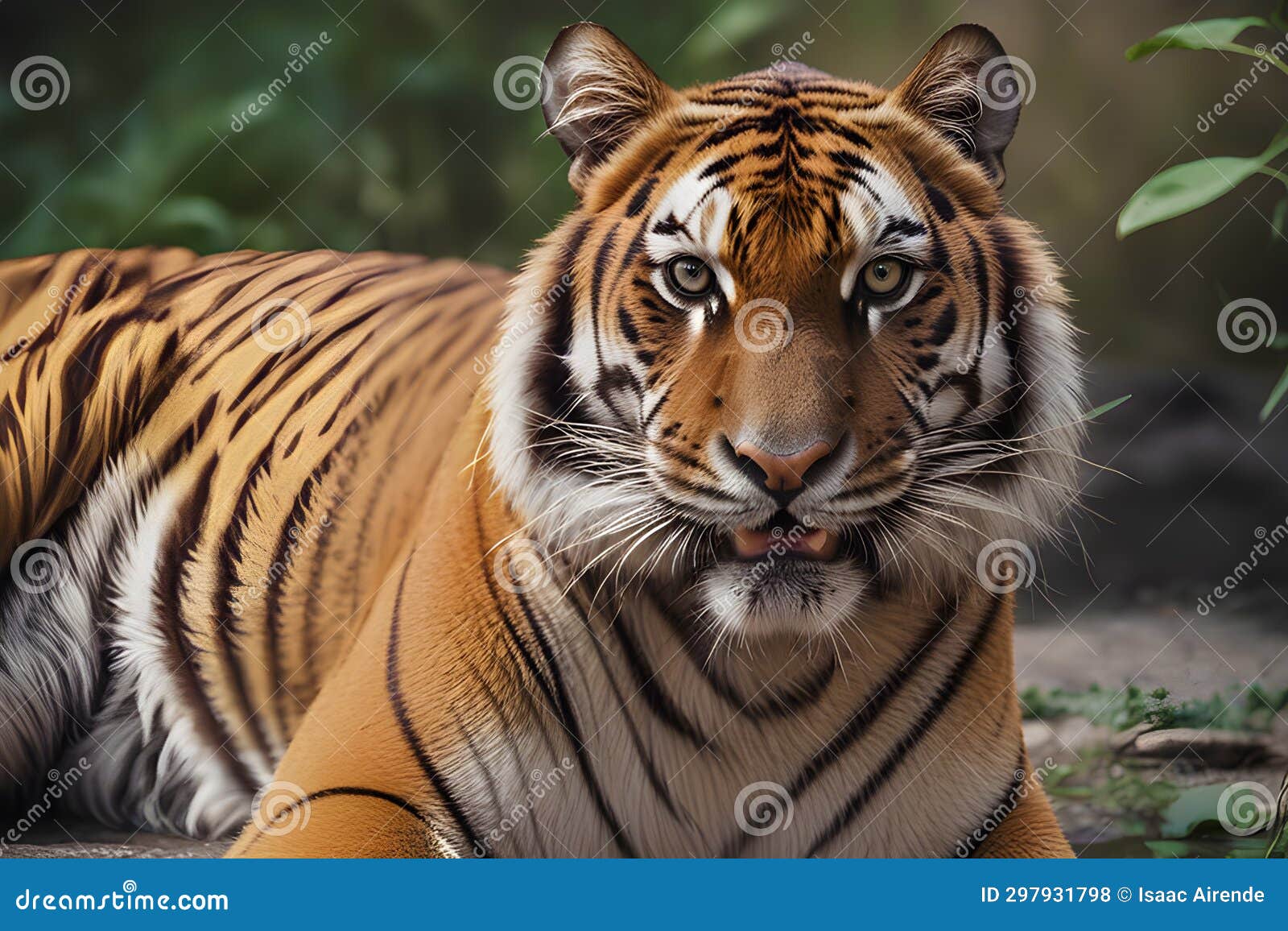 A Wildlife Tiger in it S Territory Generated by Ai Stock Illustration ...