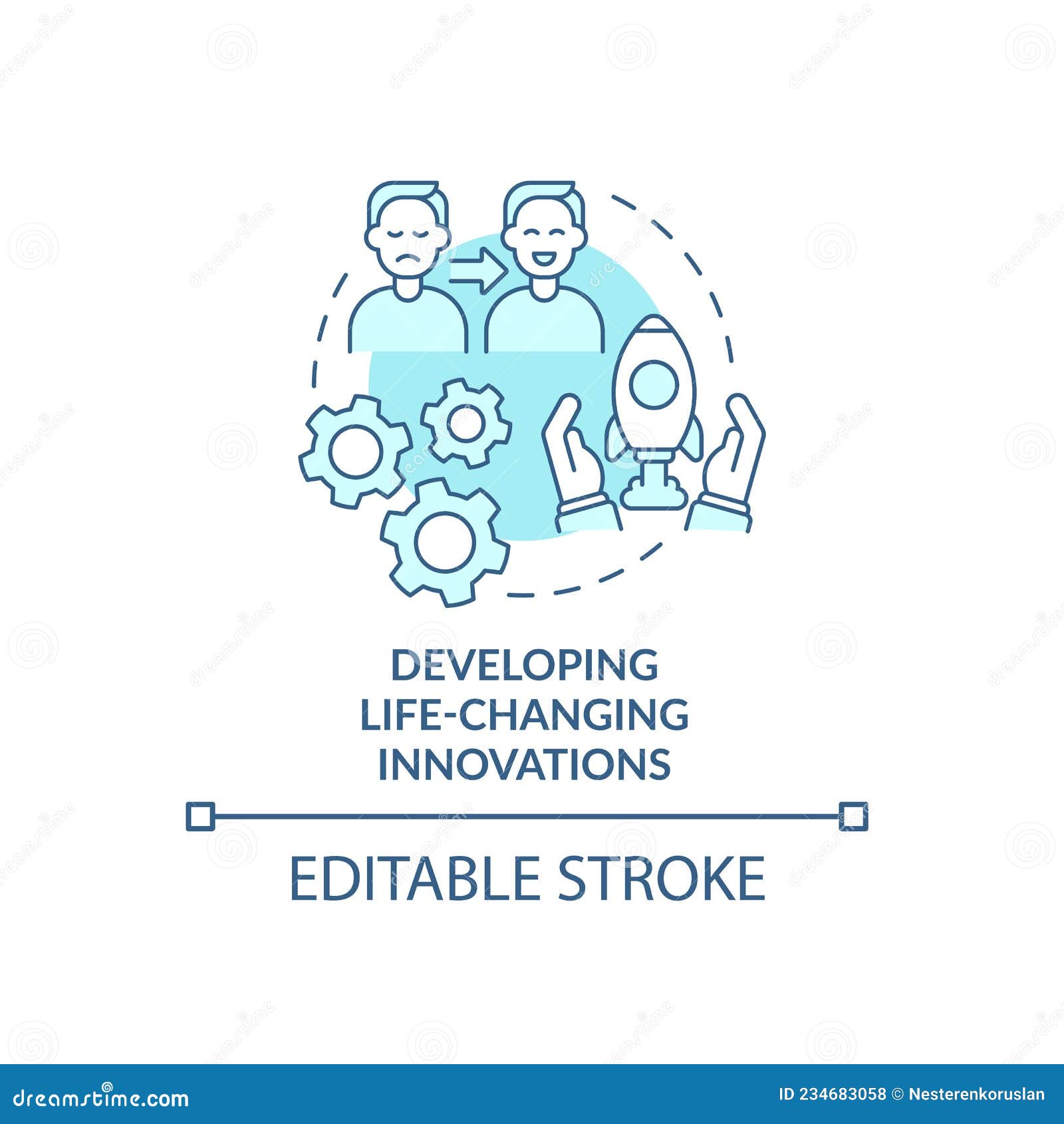 Creating Life-changing Innovations Concept Icon Stock Vector ...