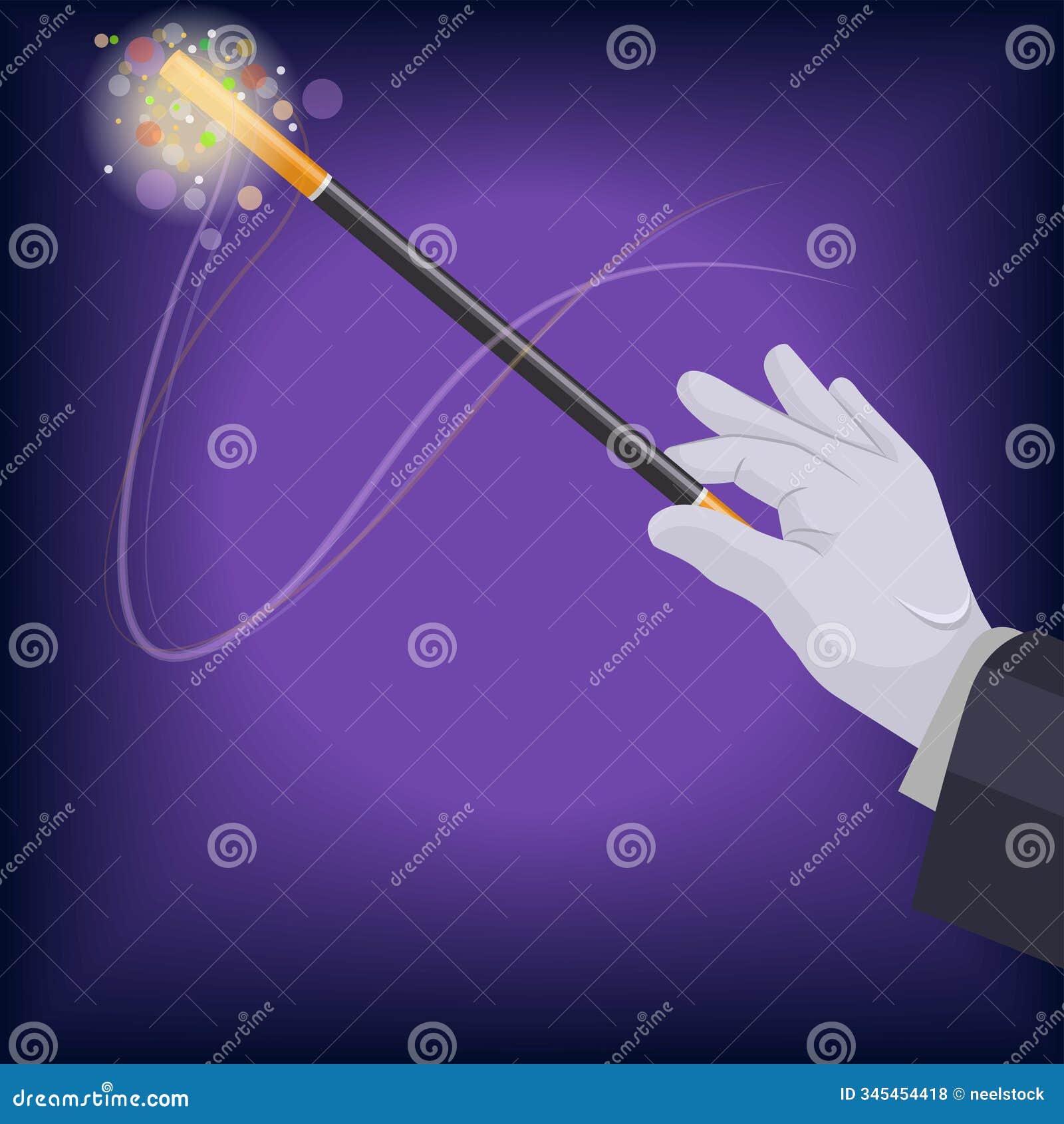 Creating Magic, Magic hand stock vector. Illustration of drawing ...