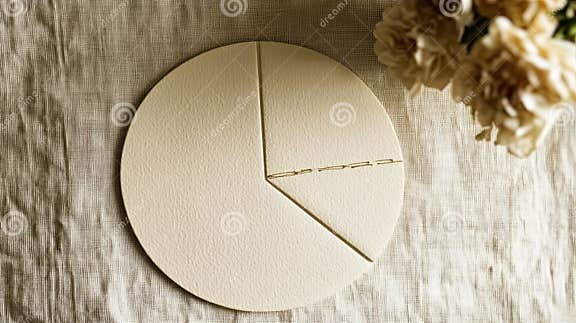 Creating a Minimalist Pie Chart on Blank Paper for Data Visualization ...