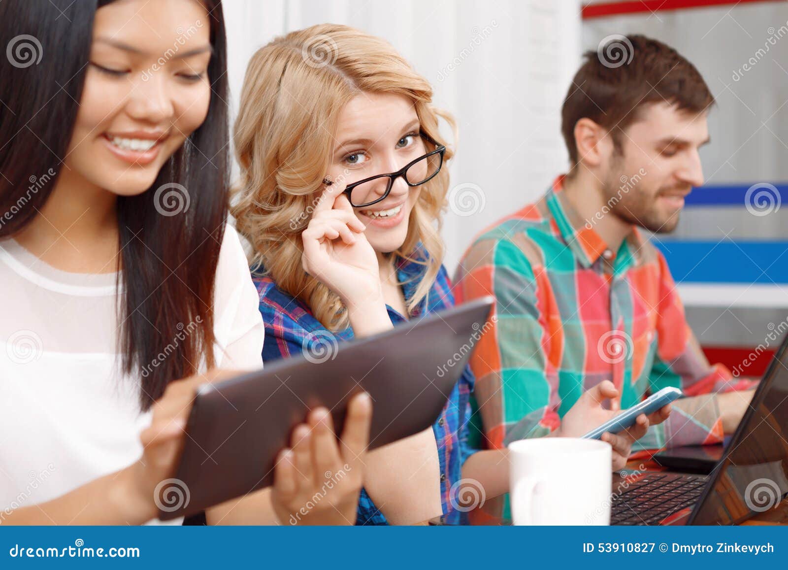 Creating a new app in team stock image. Image of business - 53910827