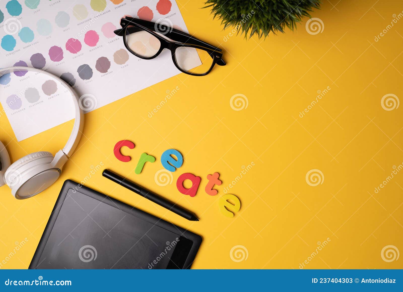 Creating a New Graphic Design Logo Stock Image - Image of working ...