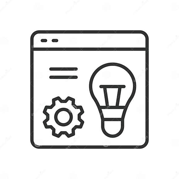 Creating New Web Pages, Icon in Line Design. Creating, Web, Pages ...