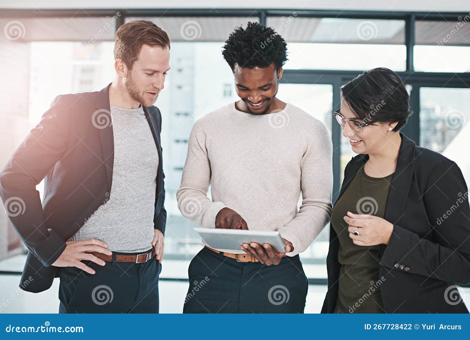 Creating a Path Forward As a Team. Businesspeople Discussing Something ...