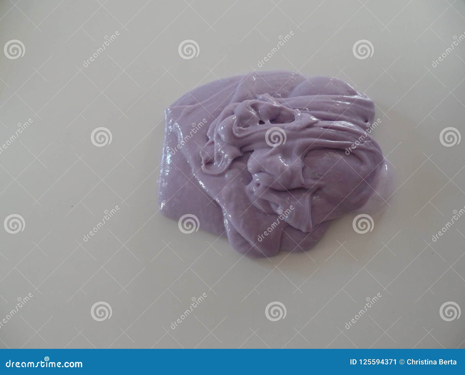 Creating Patterns Out of Lilac Coloured Glossy Slime Stock Image ...