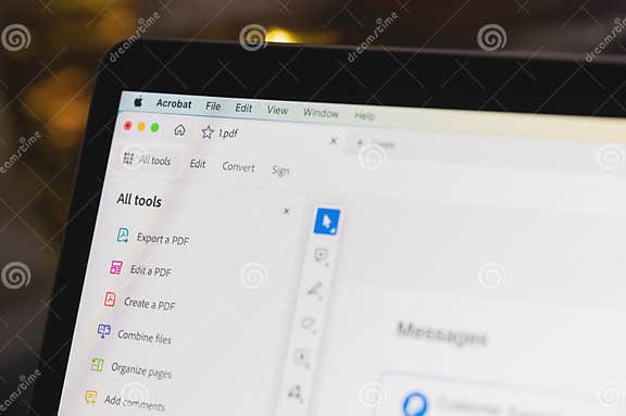 Creating Pdf File in Adobe Acrobat App Editorial Stock Image - Image of ...