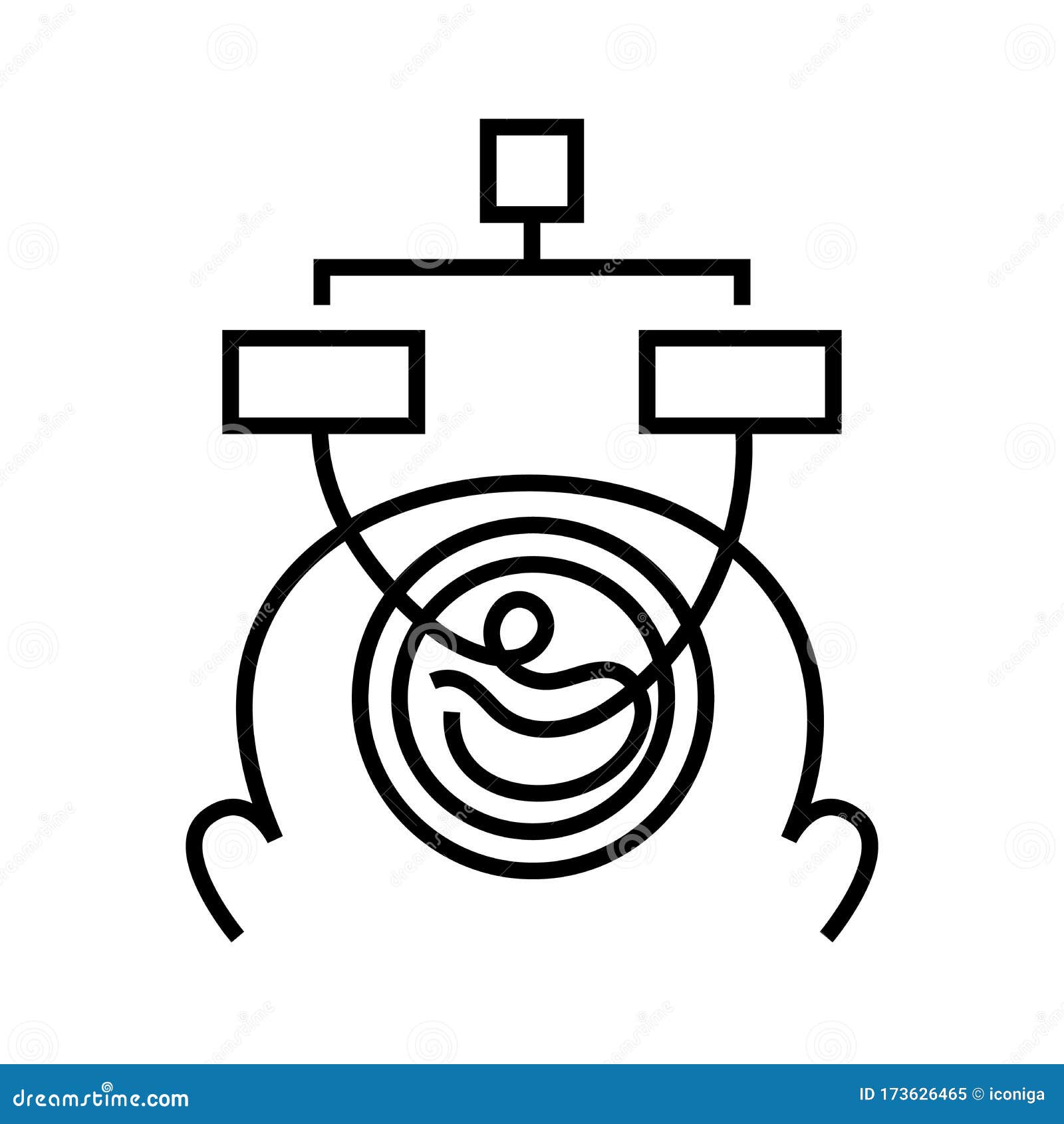 Creating Plans Line Icon, Concept Sign, Outline Vector Illustration ...