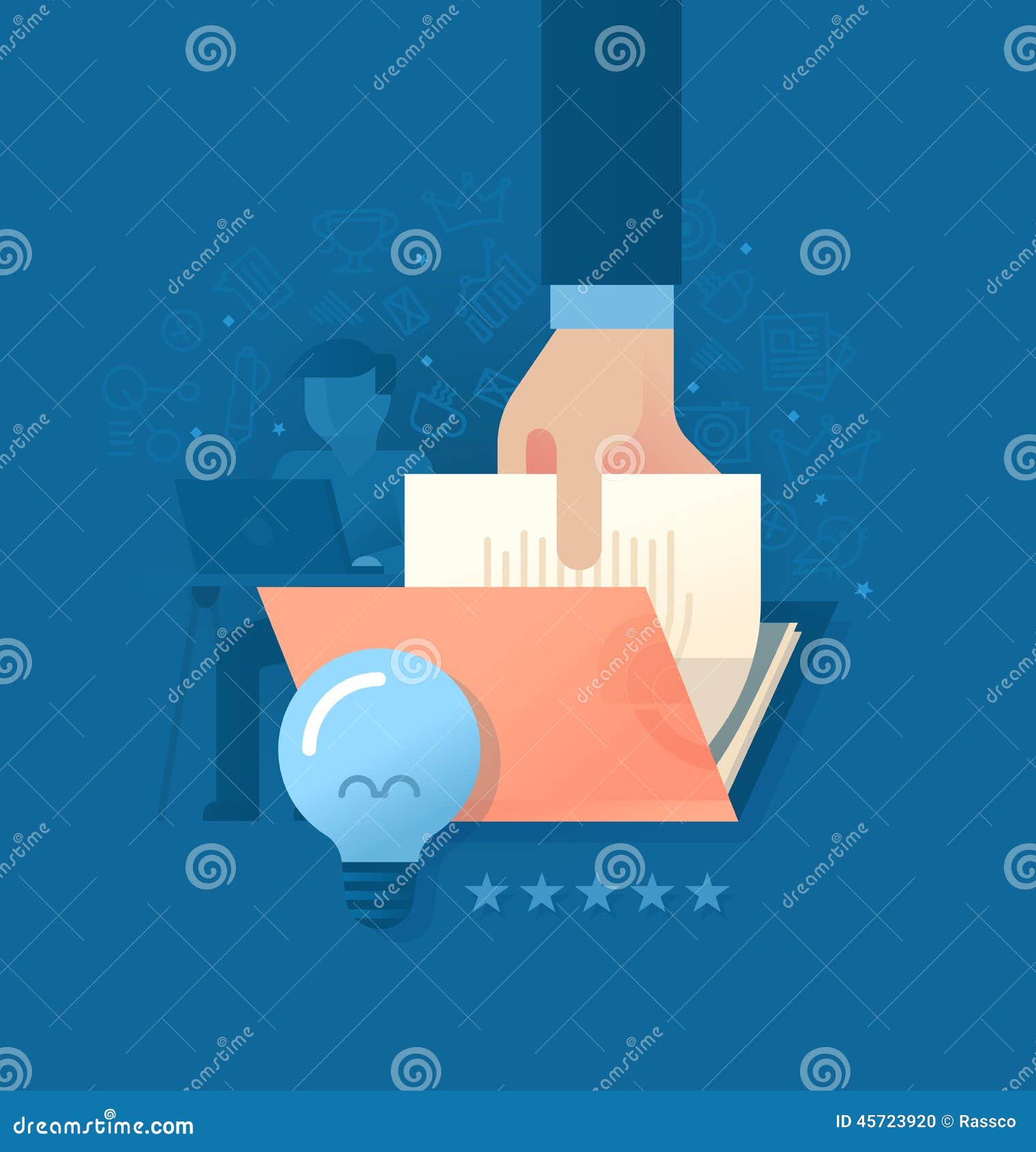 Creating Quality Content stock vector. Illustration of marketing - 45723920
