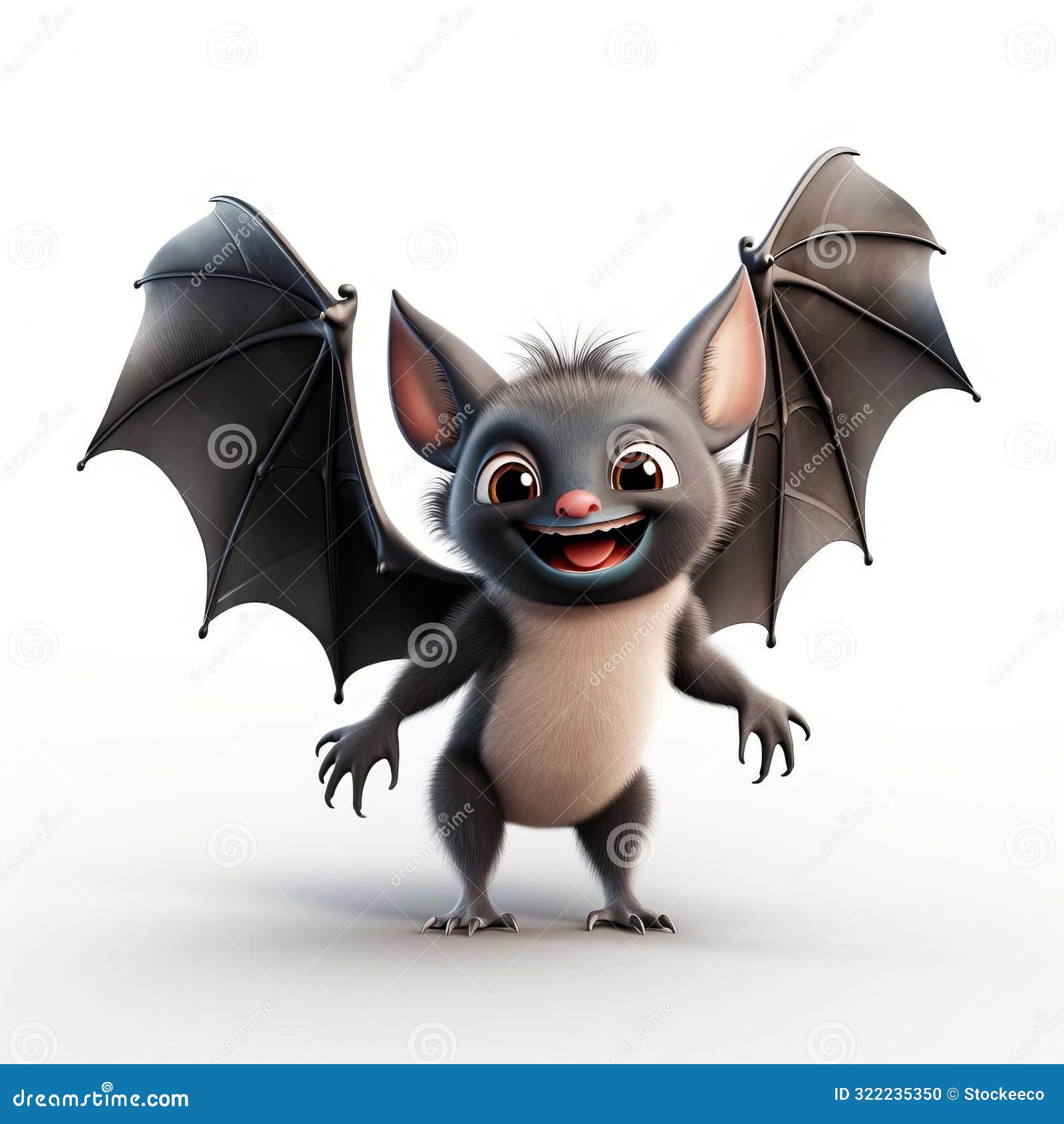 Creating a Realistic Bat Using Pixar 3d Technology Isolated Stock ...