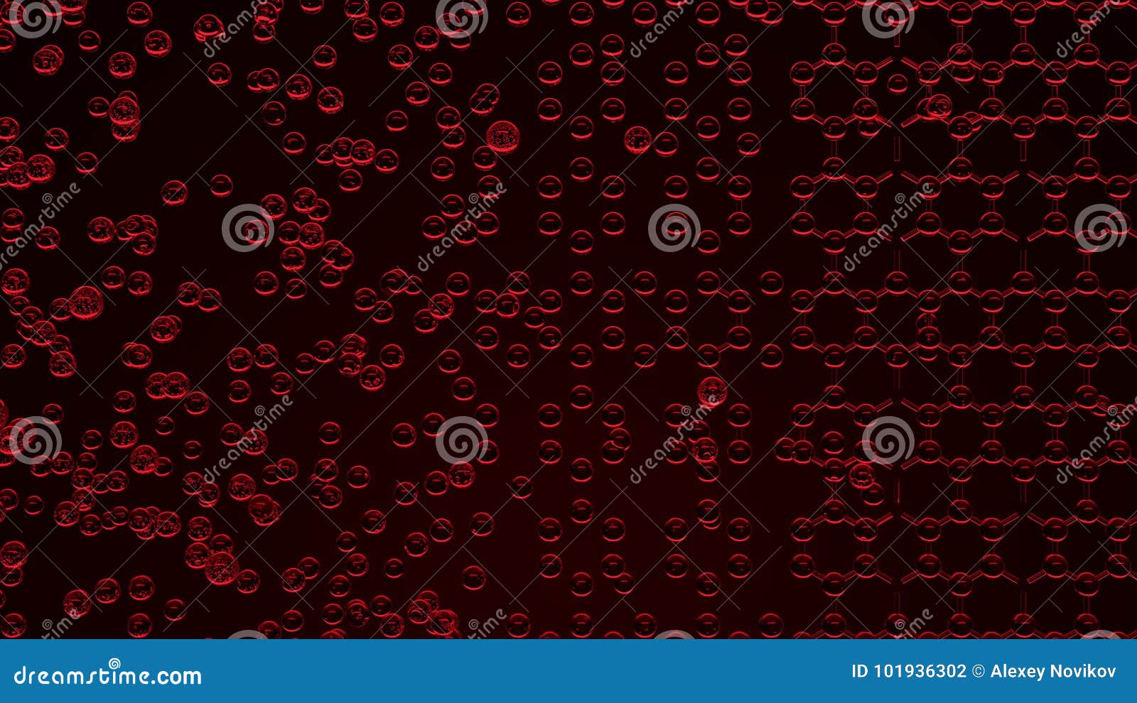 Creating Red Hexagonal Molecular Structure Model, 3D Rendering Stock ...
