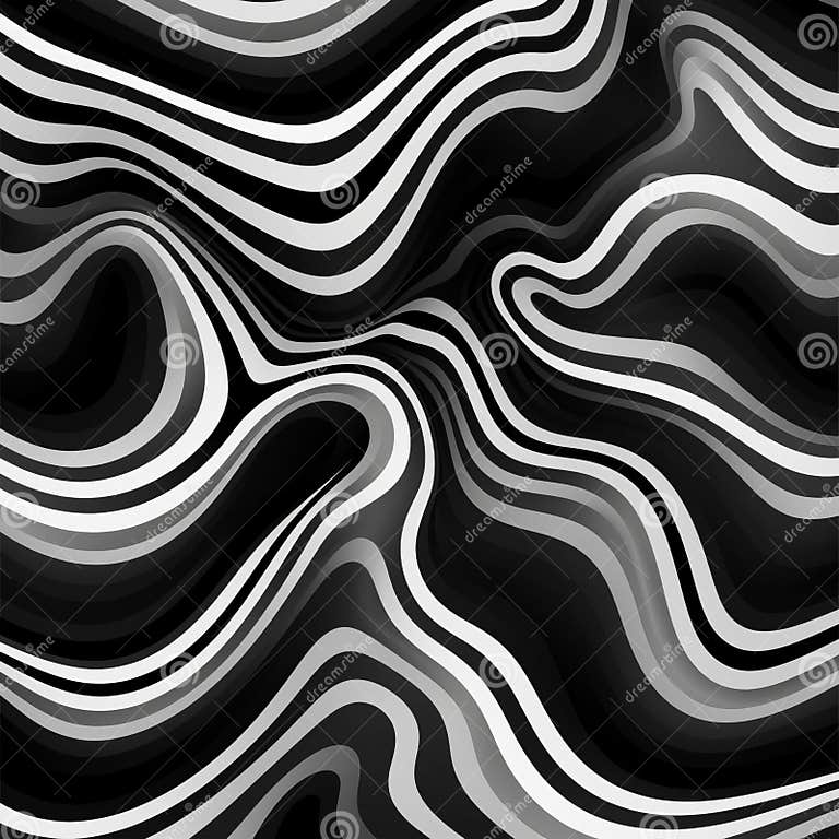 Creating a Seamless Moire in Black and White Stock Illustration ...
