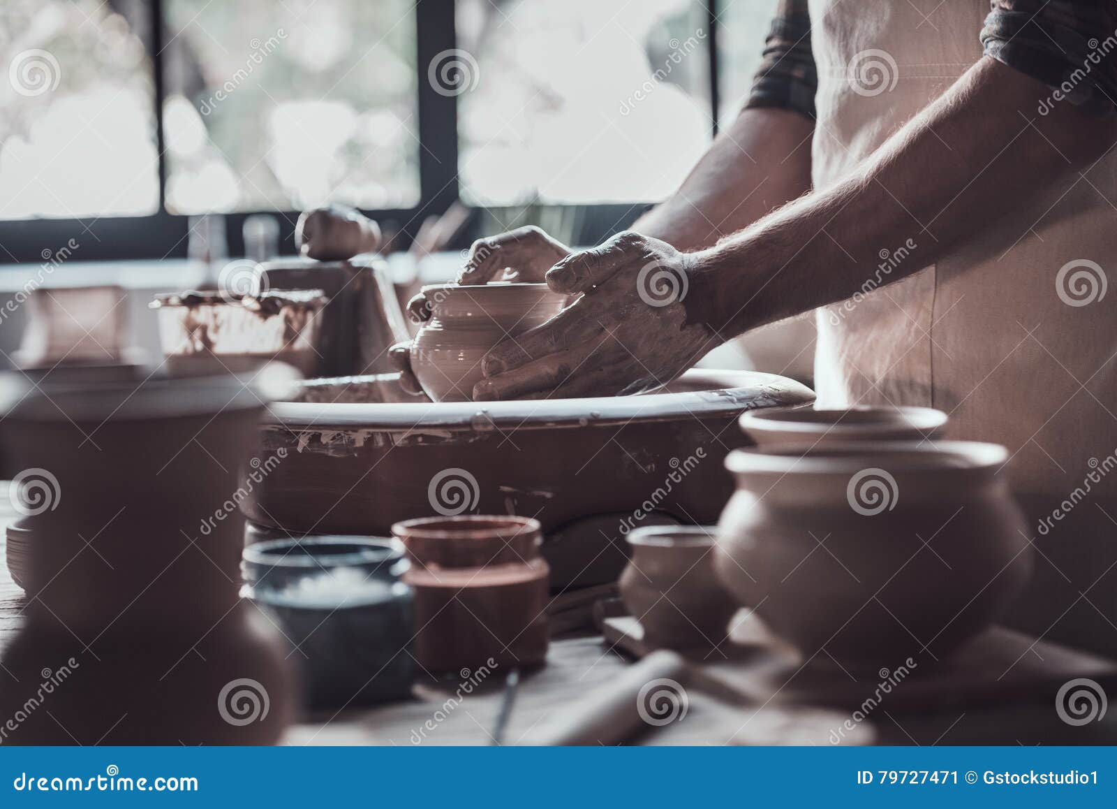 Creating Something Special. Stock Image - Image of potter, making: 79727471