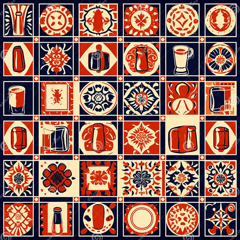 Creating a Stunning Scottish Ale Tile Pattern Stock Illustration ...