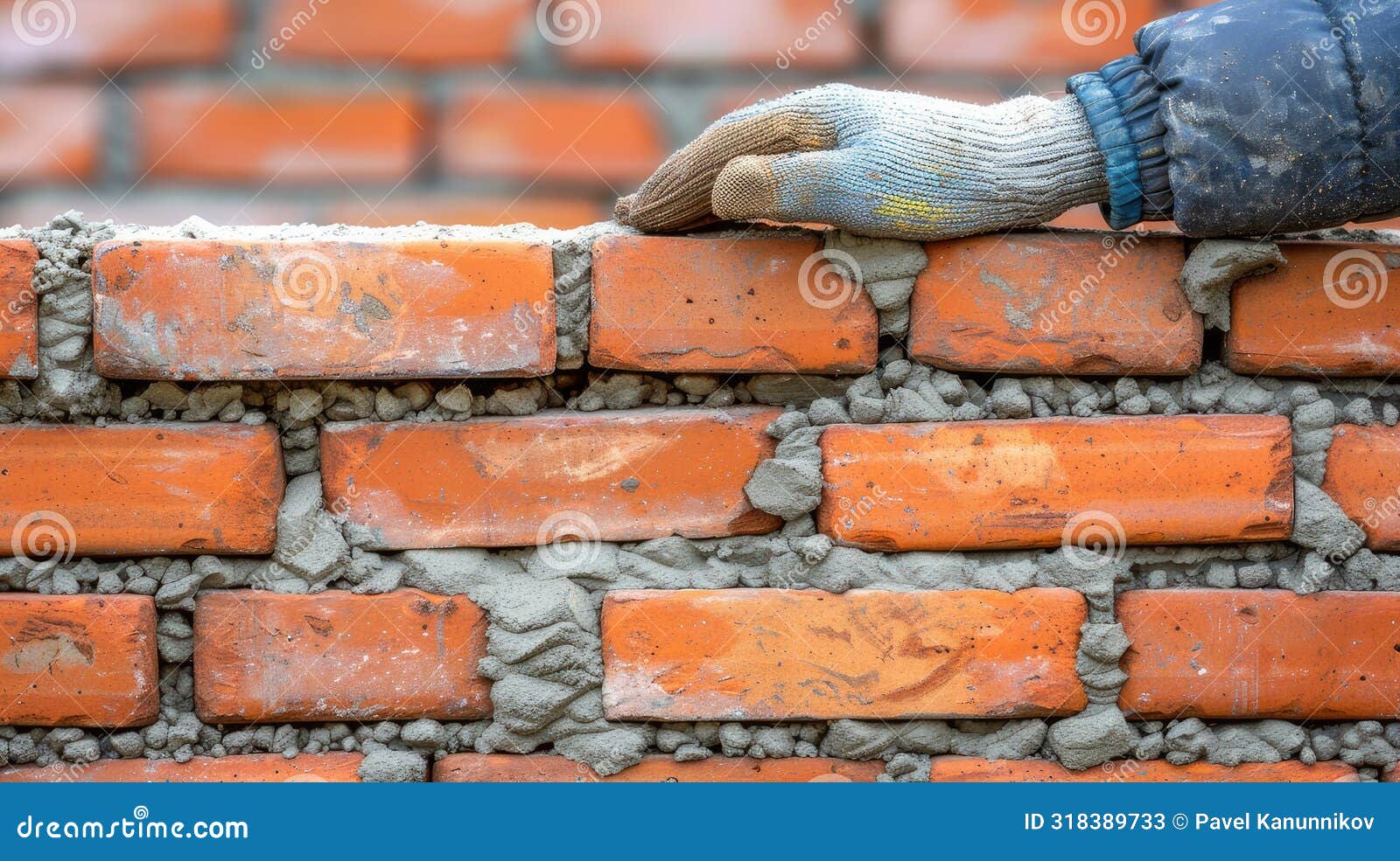 Creating Symmetry: Bricklayer Crafting a Structured Wall with Precision ...