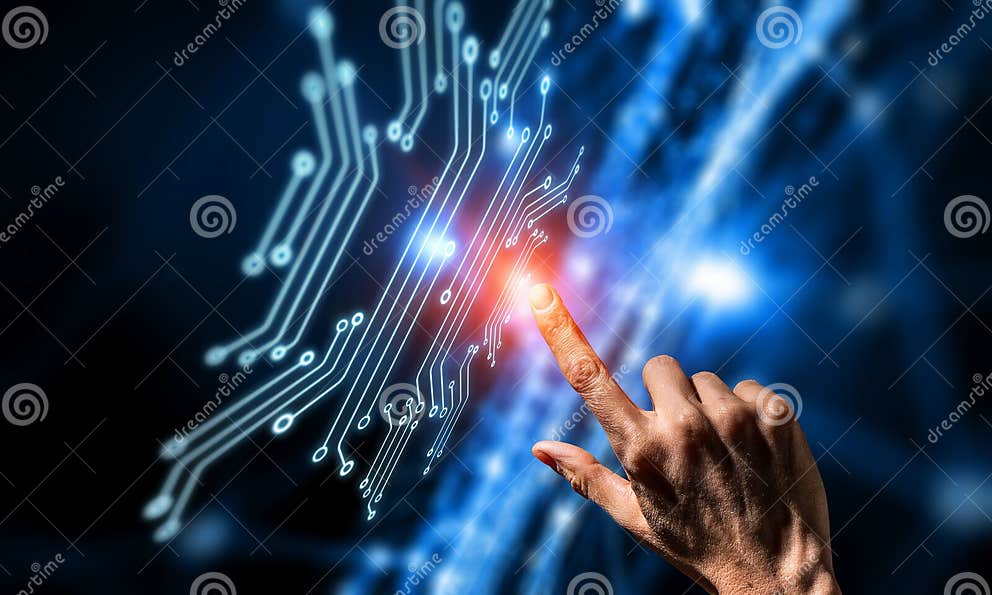 Creating the technology stock photo. Image of idea, press - 121305676